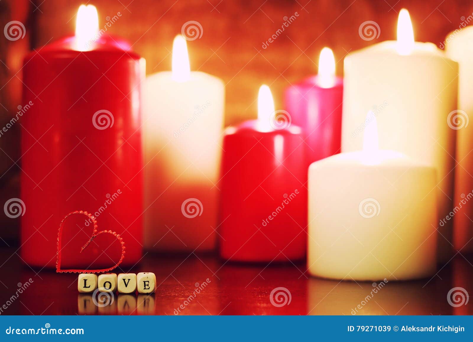 Macro Candle Light with Heart Shape Stock Image - Image of decoration ...