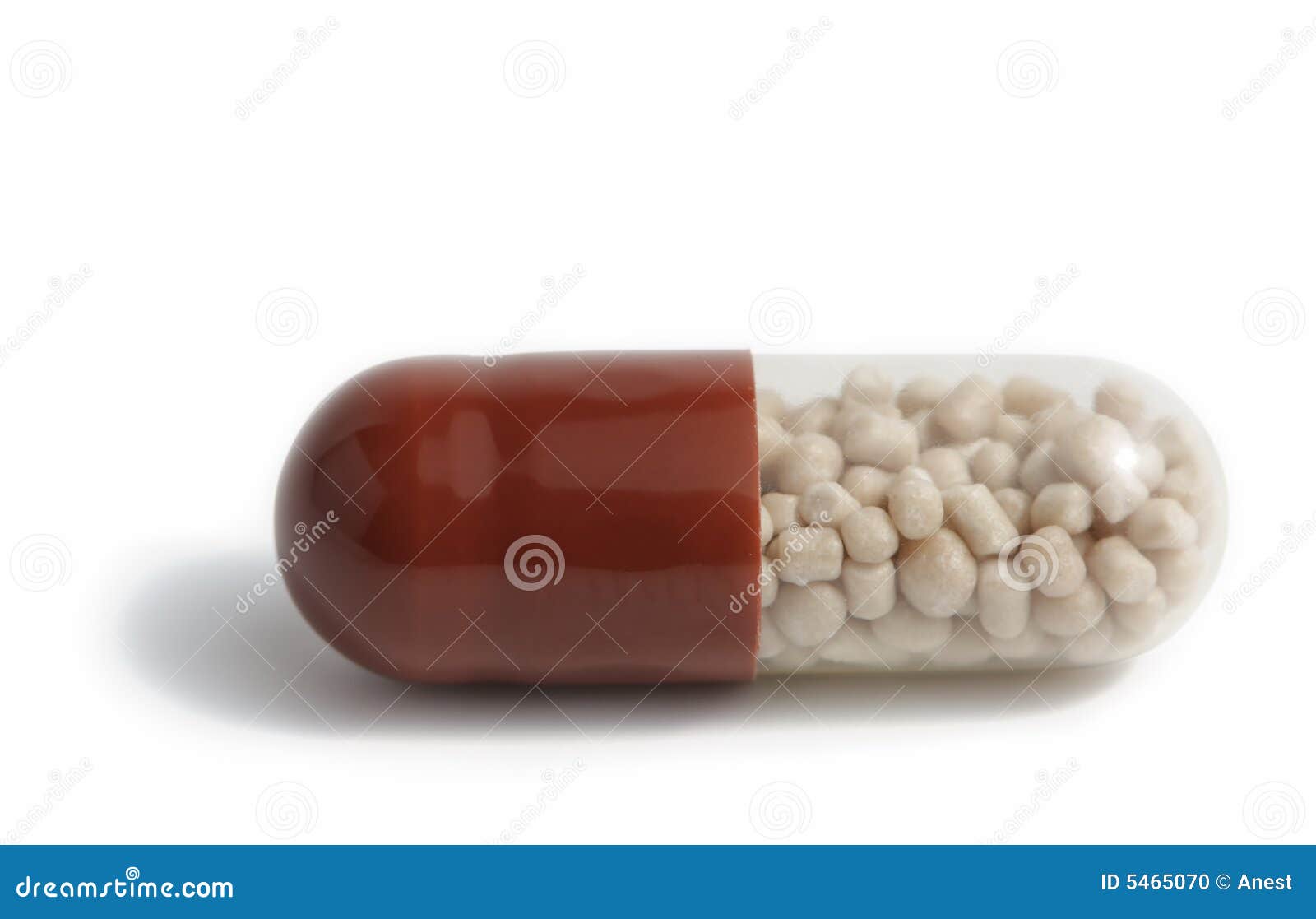 Macro of Capsule Isolated on White Stock Photo - Image of macro ...