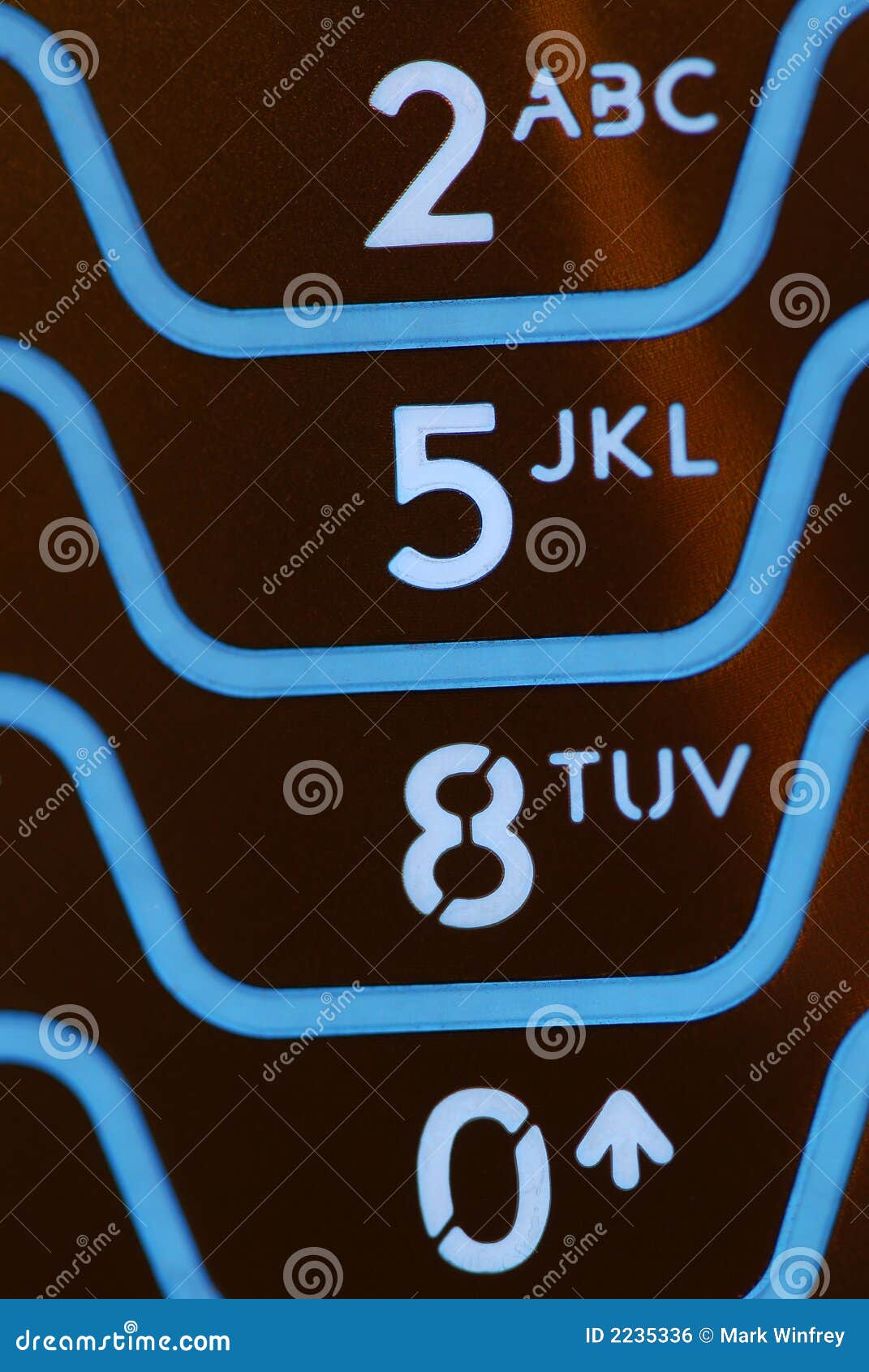 Macro of Cell Phone Keys stock photo. Image of communication - 2235336