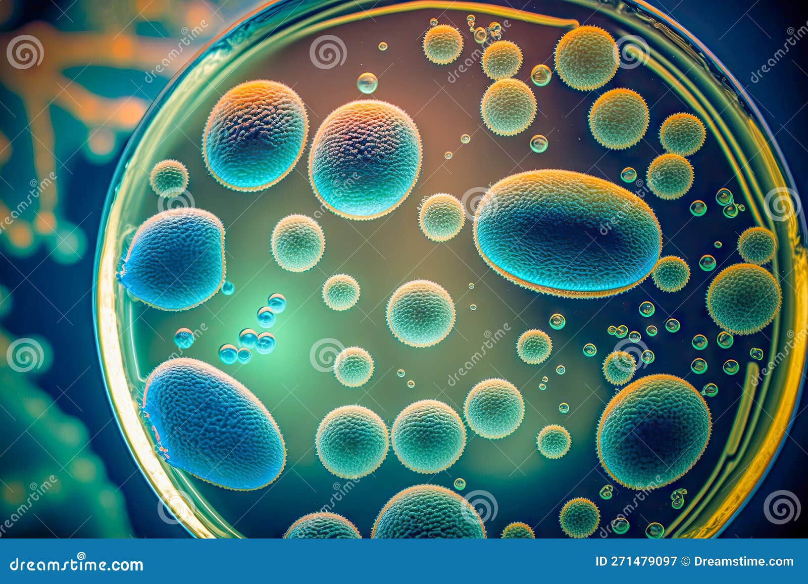Macro Close Up of Bacteria Cells Stock Illustration - Illustration of ...