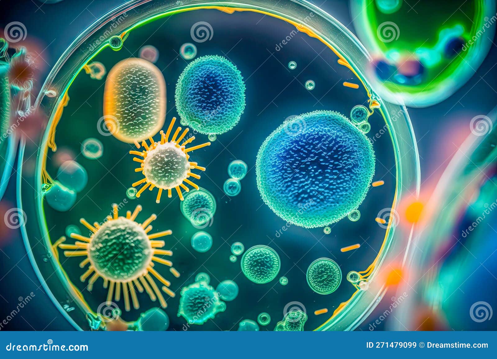 Macro Close Up of Bacteria Cells Stock Illustration - Illustration of ...
