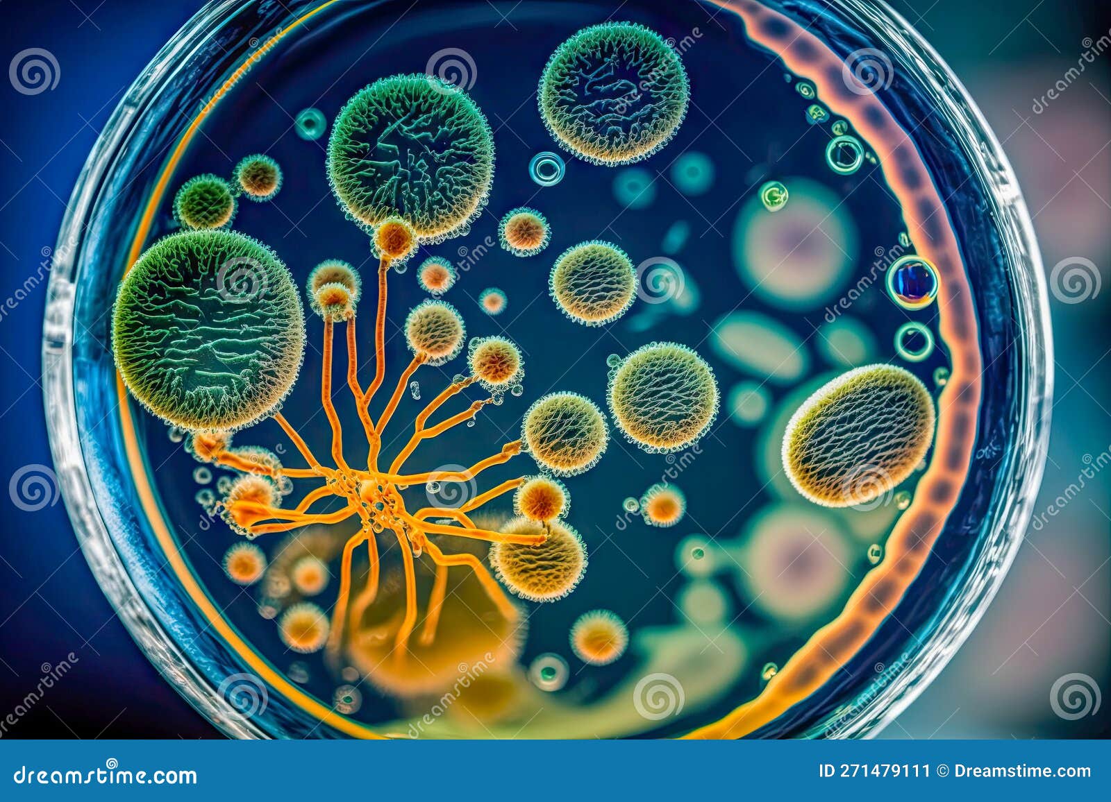 Macro Close Up of Bacteria Cells Stock Illustration - Illustration of ...