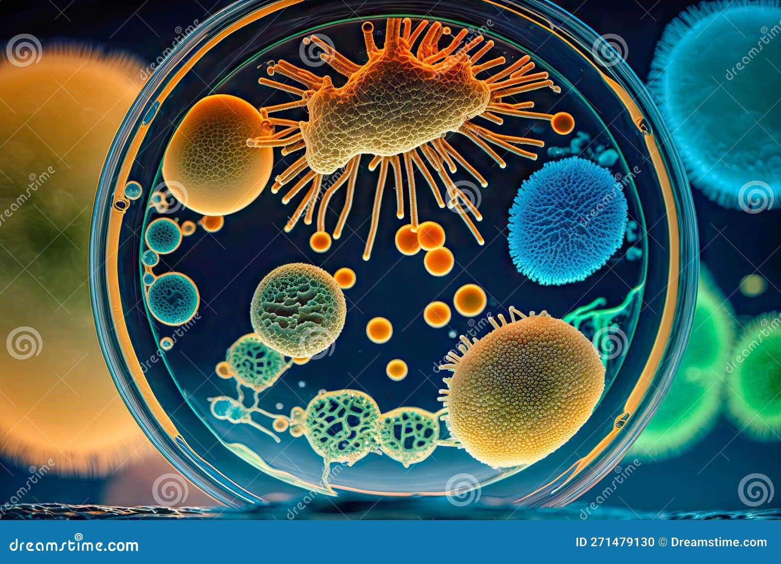 Macro Close Up of Bacteria Cells Stock Illustration - Illustration of ...