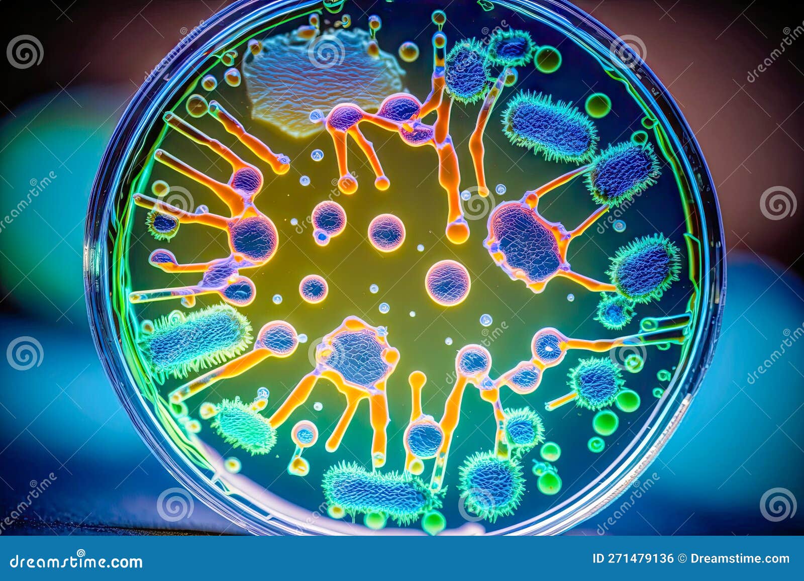 Macro Close Up of Bacteria Cells Stock Illustration - Illustration of ...