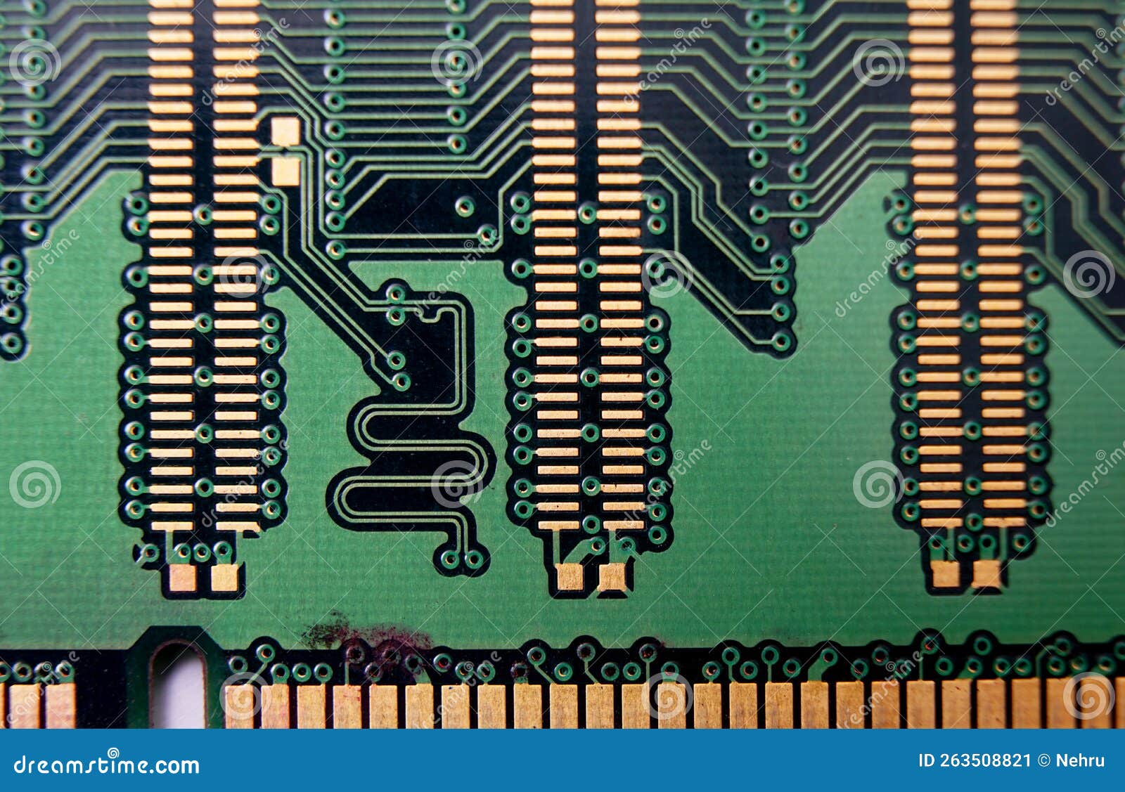 Macro Close Up of Computer RAM Chip Random Access Memory Chip Slot for ...