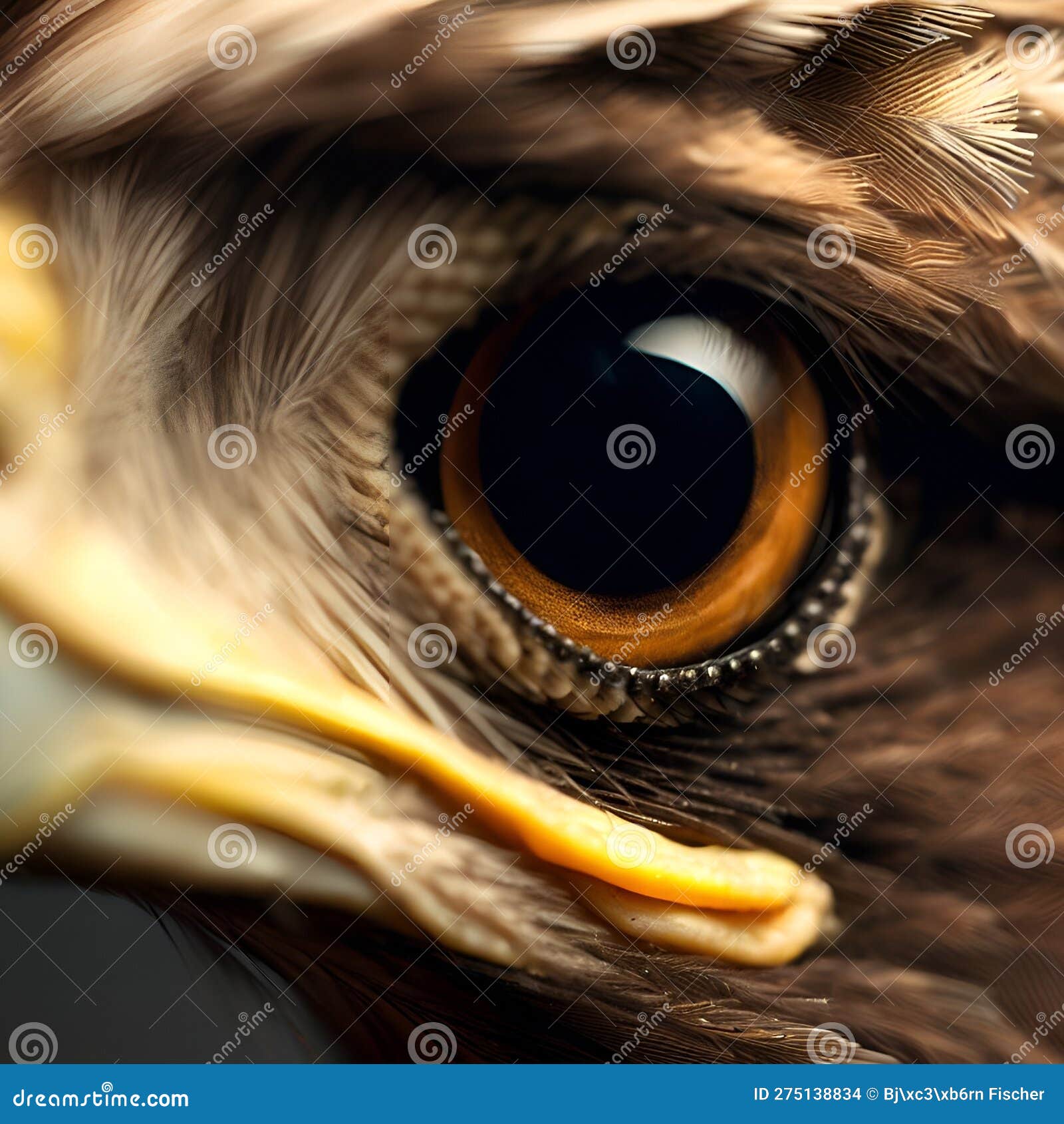 Macro Close Up of an Eagle Eye Stock Illustration - Illustration of ...