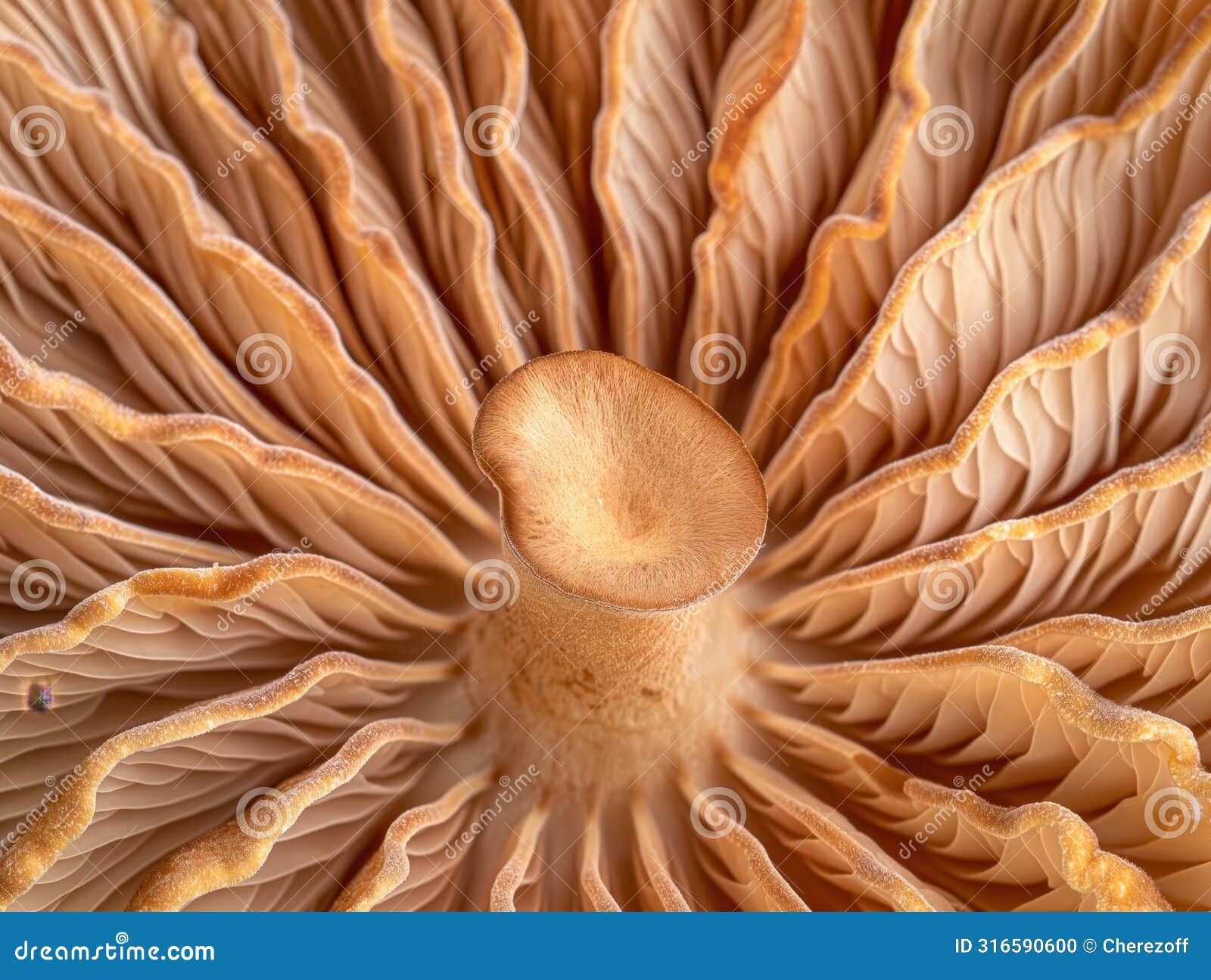Underside View of a Mushroom Stock Photo - Image of environment ...