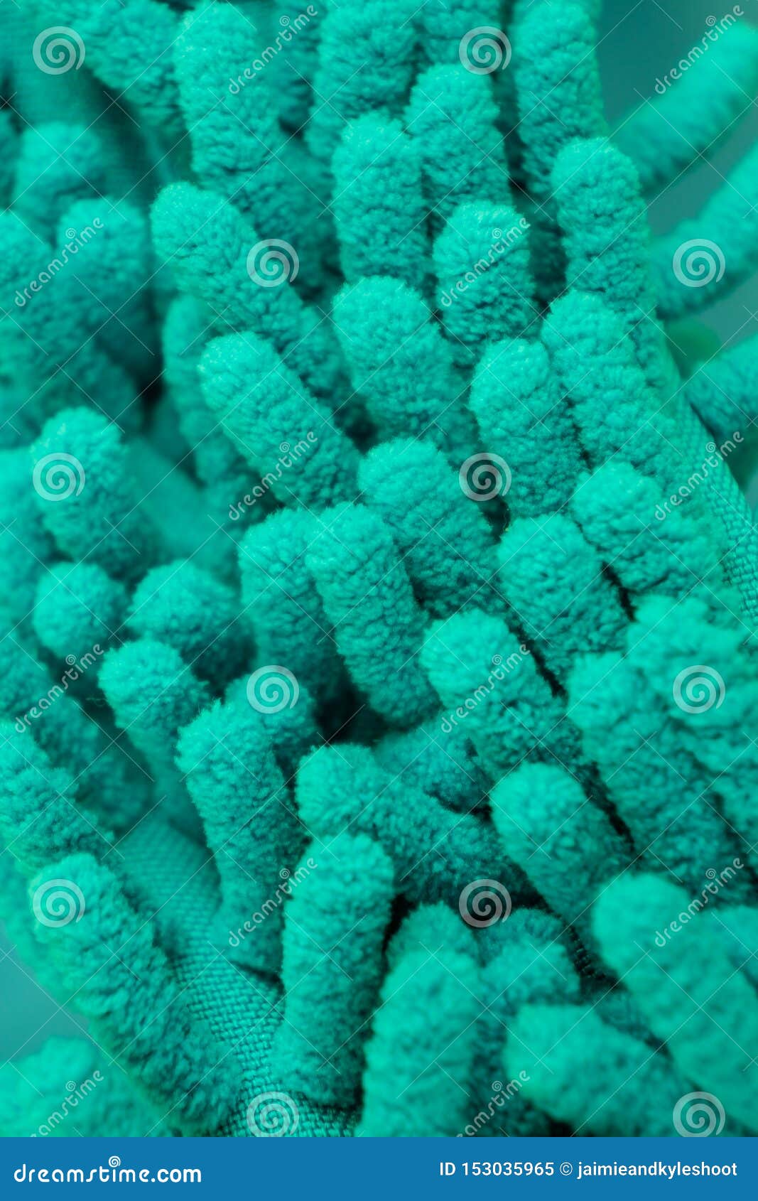 Macro Close Up of Green Chenille Microfiber Texture for Cleaning ...
