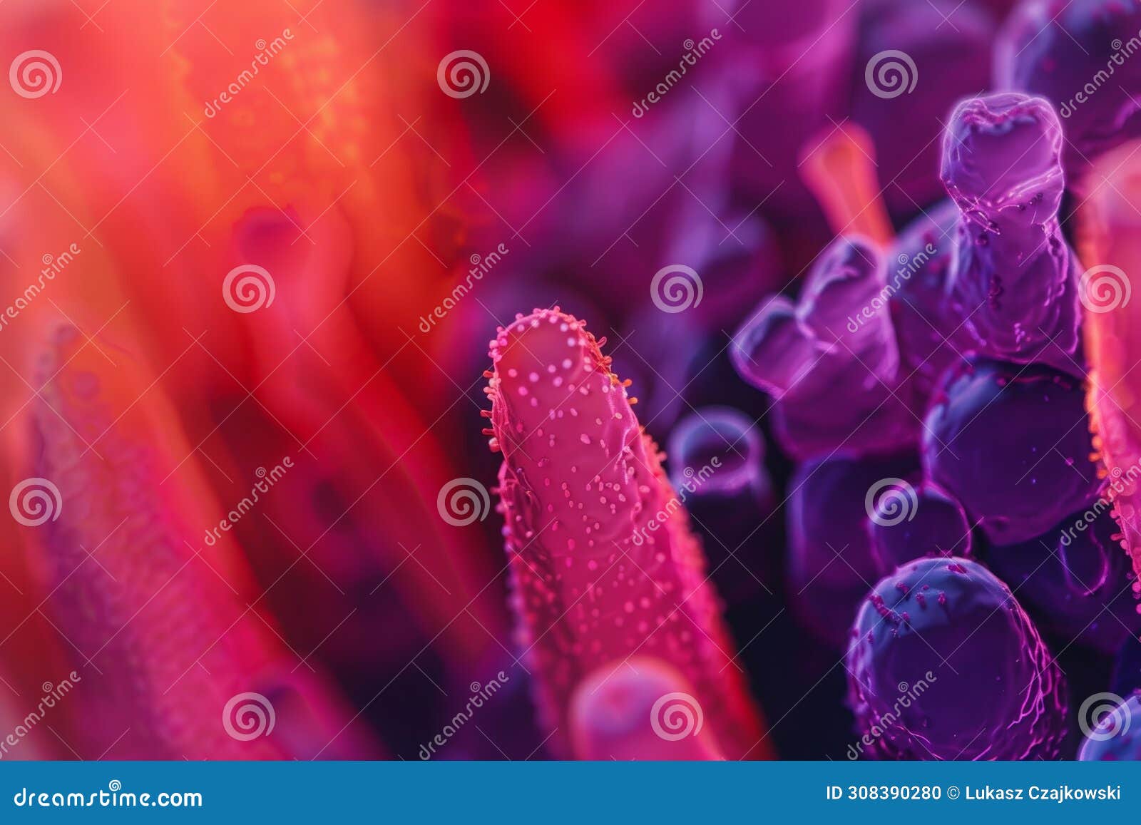 Macro Close-up Group of Germs and Bacteria in Water Disease Medical ...