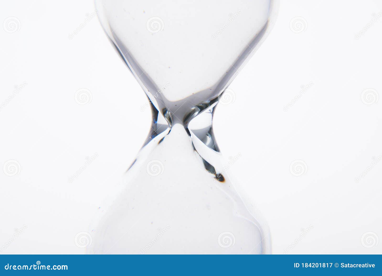 Close Up Of Empty Hourglass On White Stock Image Image Of Time Concept 184201817