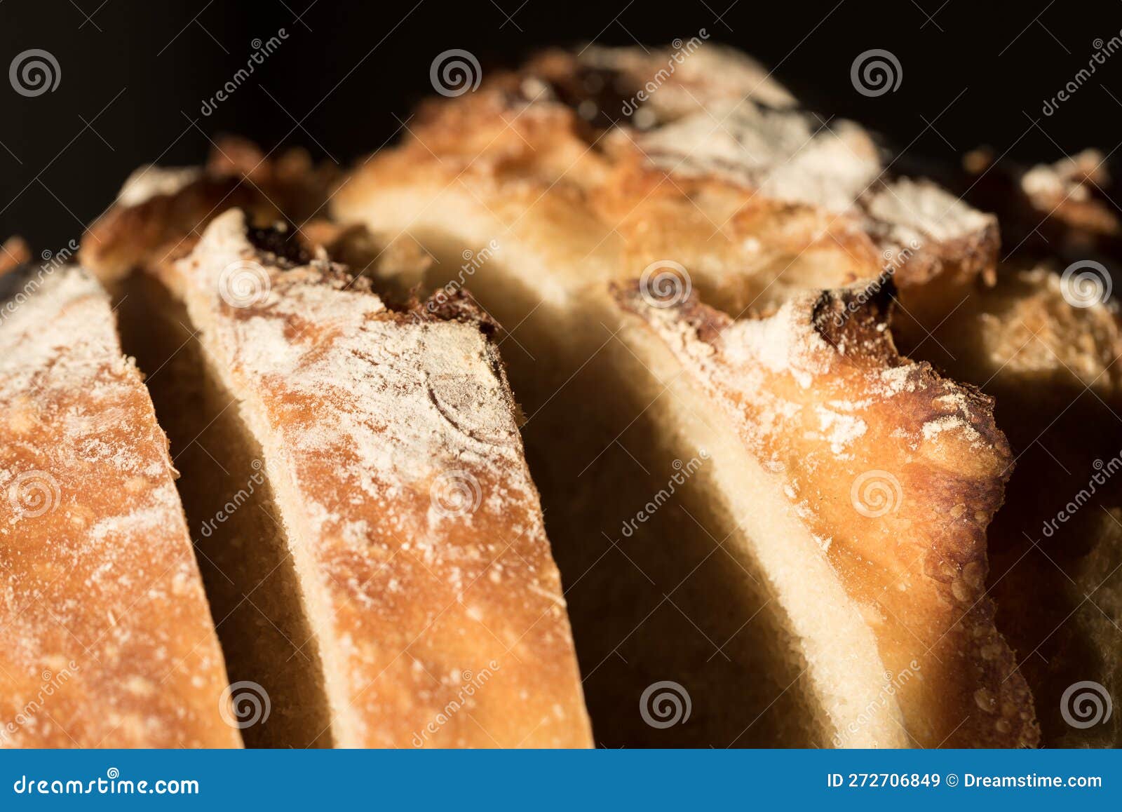 Macro Close-up Image of a Sliced Bread Stock Image - Image of isolated ...