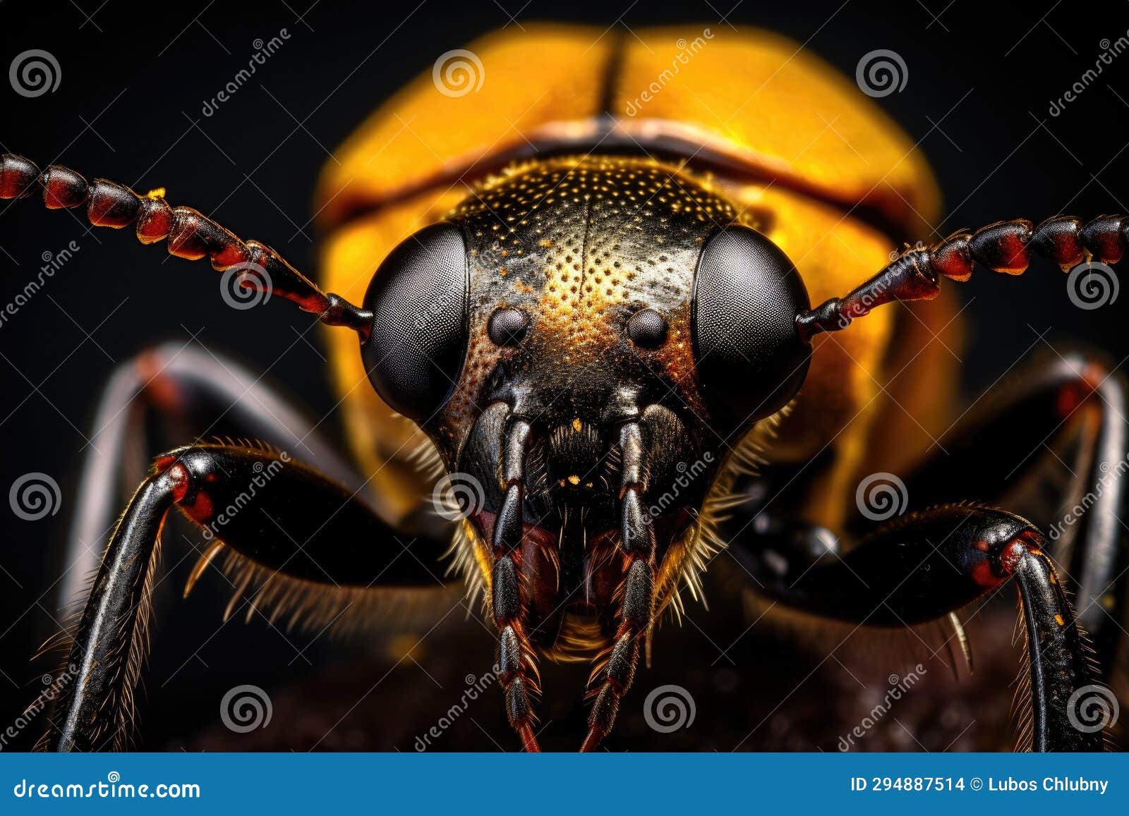 Macro Close Up of Insect Head Stock Illustration - Illustration of face ...
