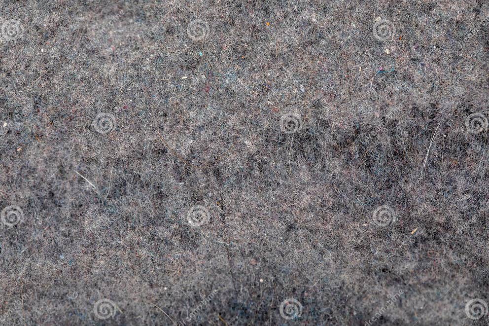 Macro Close-Up of Lint Texture with Microplastics in a Laundry Filter ...