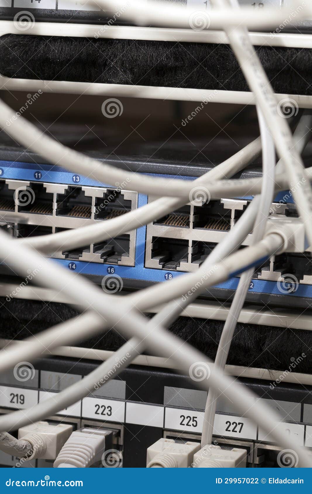 Network Cables Connected To Server Stock Photo - Image of messy, life ...