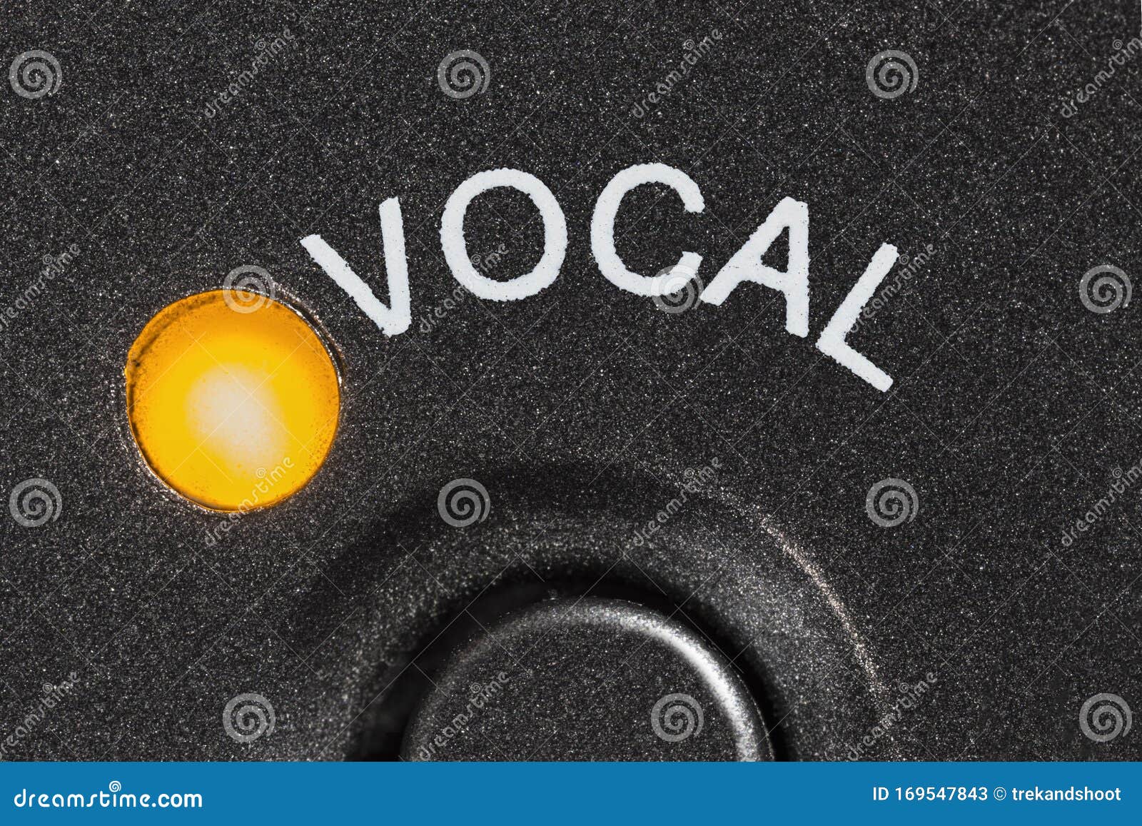 Vocal Microphone Button and Indicator Light Macro Stock Image - Image ...