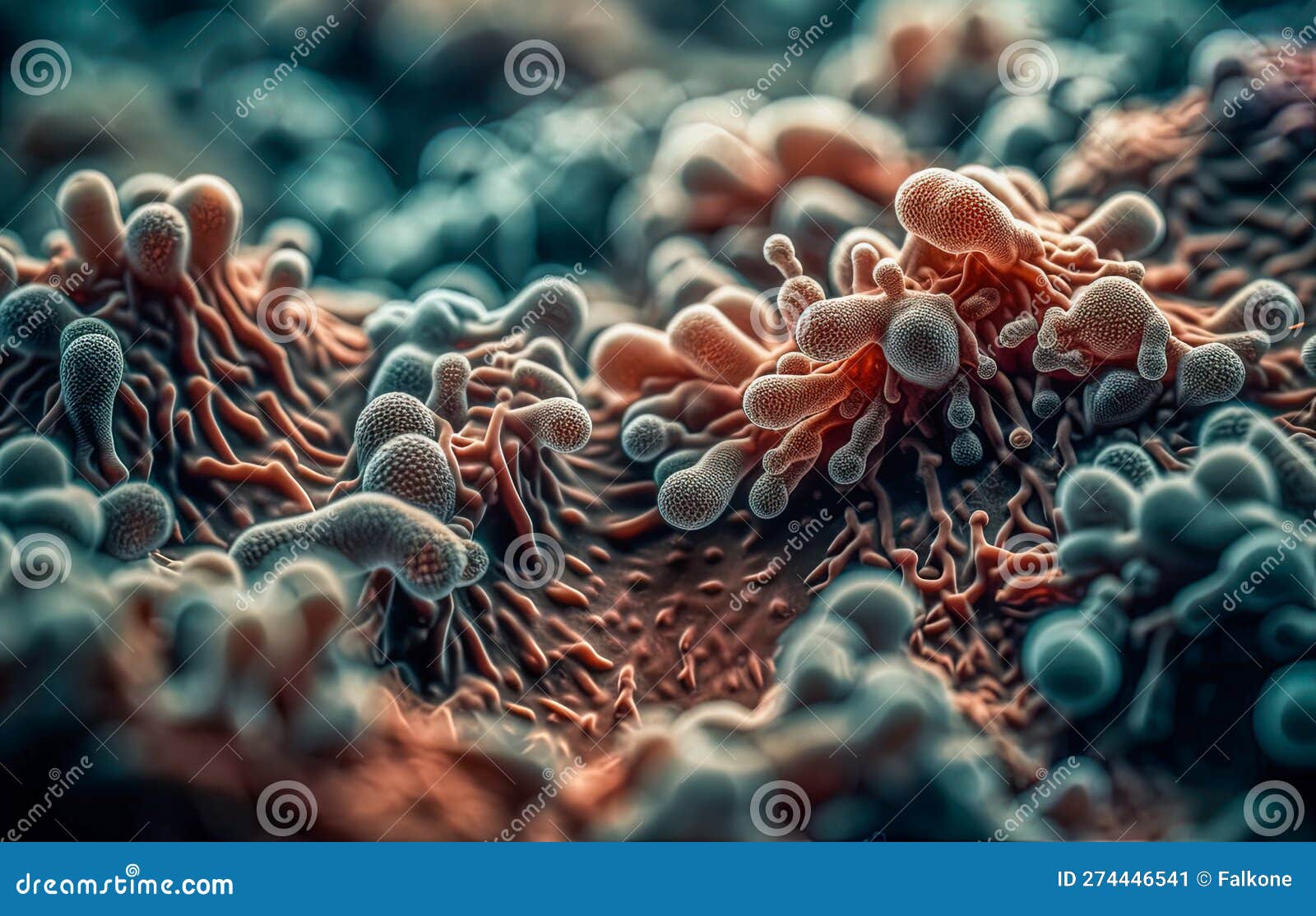 Macro Shot of Bacterias Under Microscope Stock Illustration ...