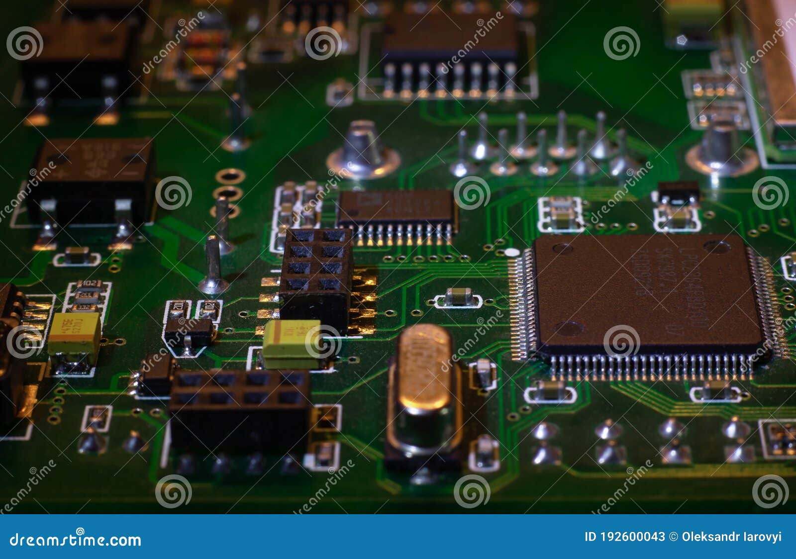 Microcircuits ,transistors Computer Close Photographed. | CartoonDealer ...