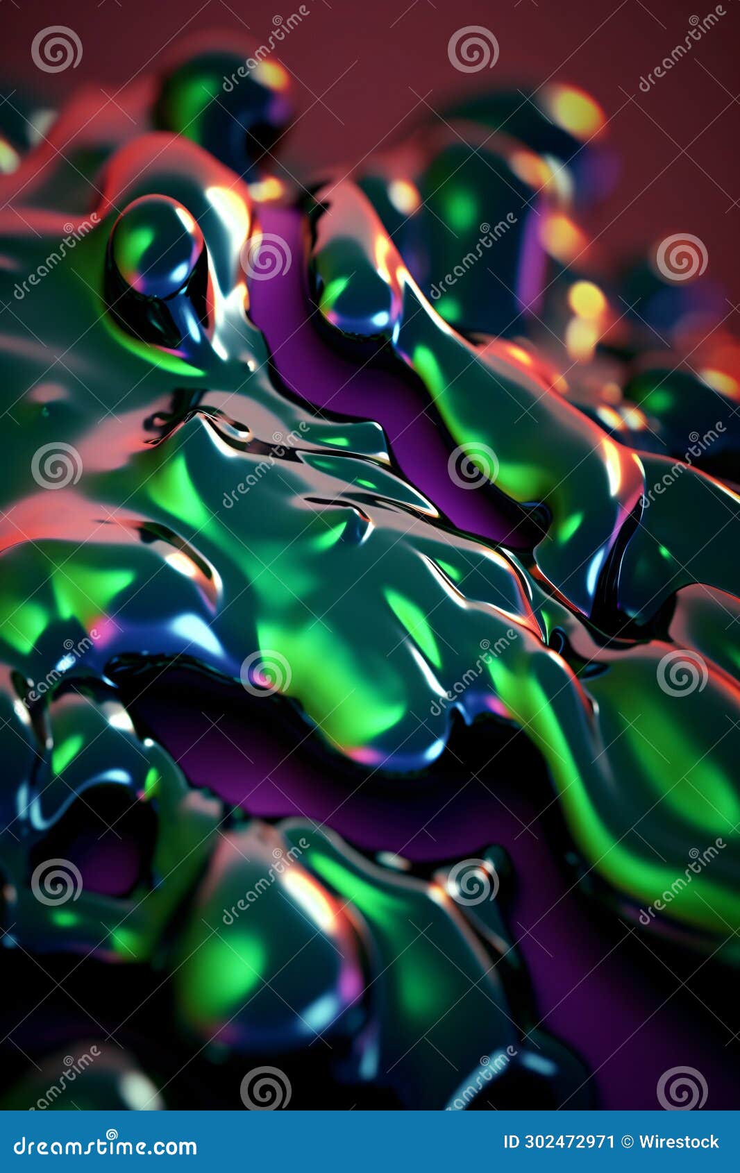Macro Close-up of Neon Slime Texture, Made with Generative AI Stock ...