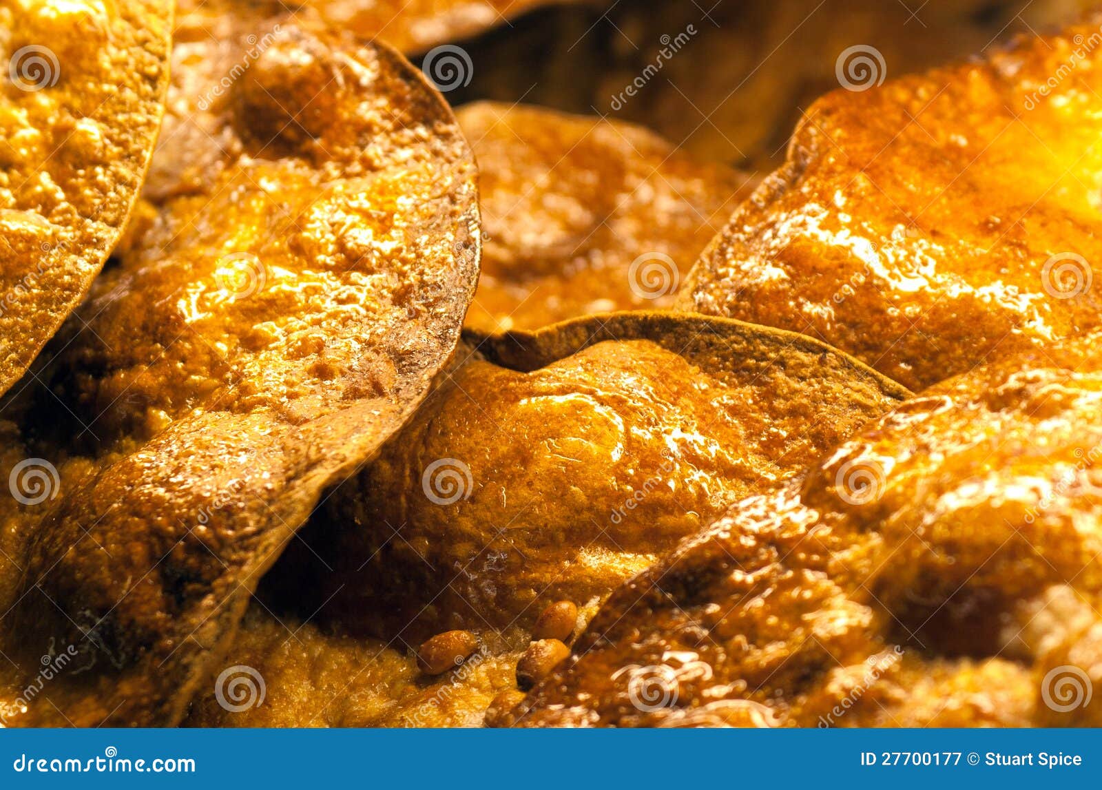 Macro Closeup Coca Catalan Pastry Stock Image - Image of baking, golden ...