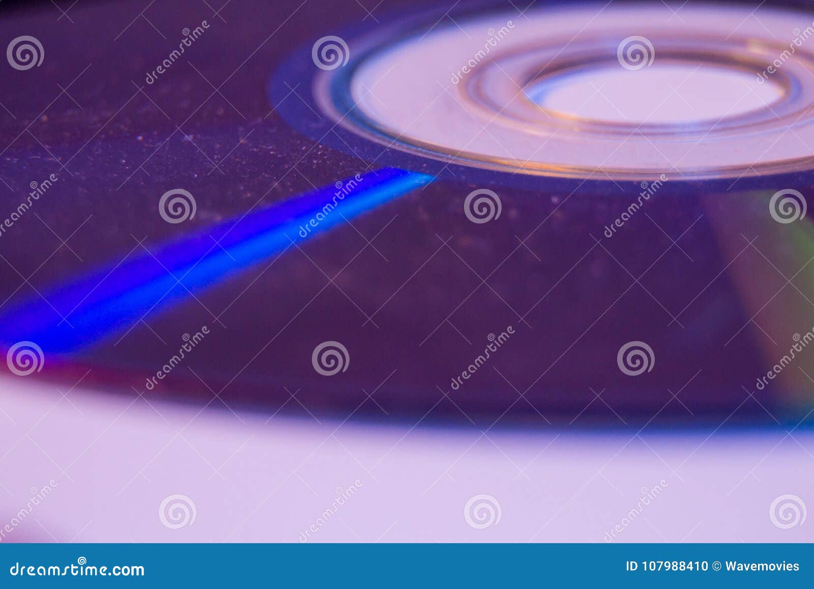 Macro Closeup of Compact CD or DVD Disc in Violet Color Stock Photo ...