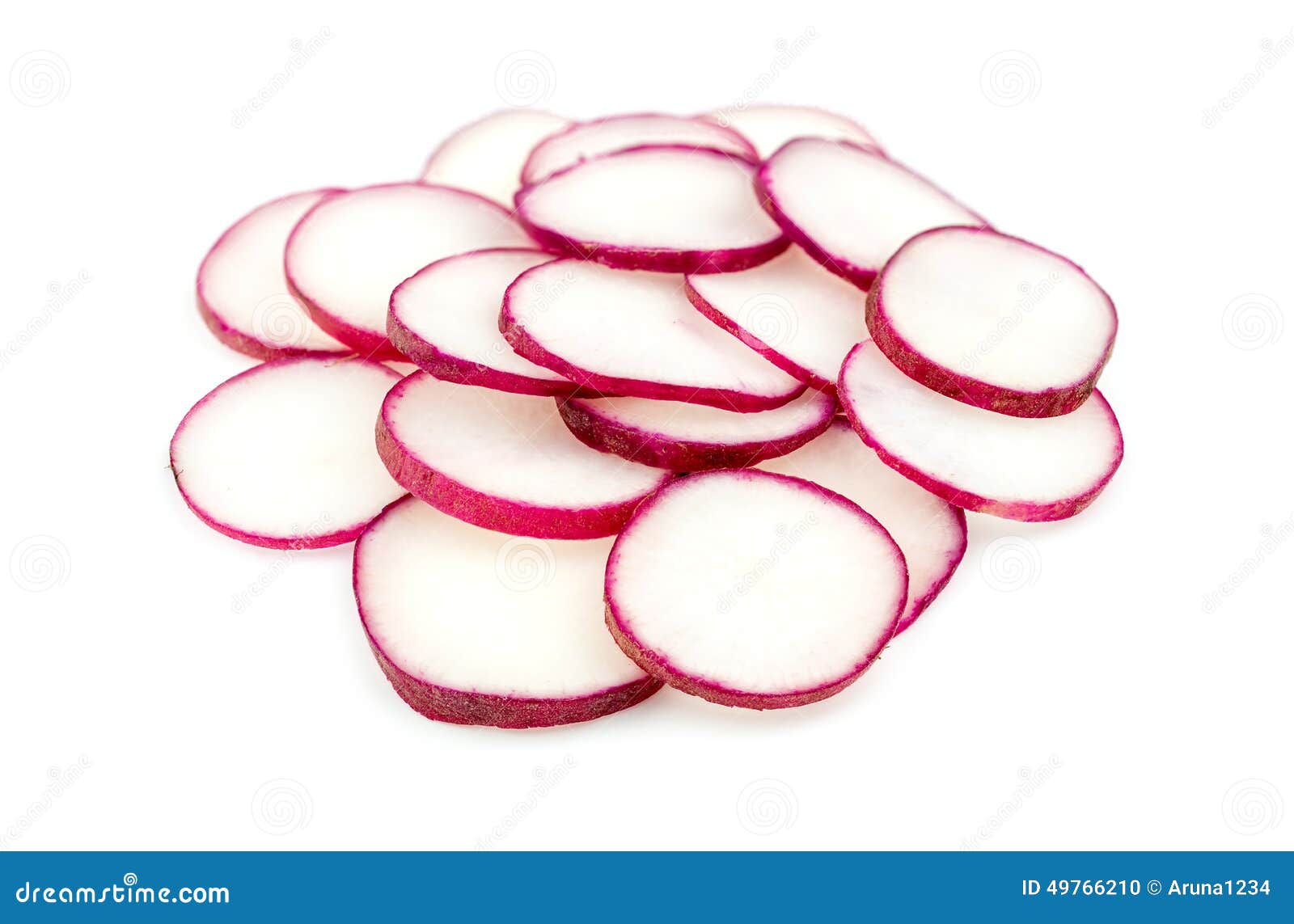 Macro Closeup of Cut Cross Sections of Radishes Stock Photo - Image of ...