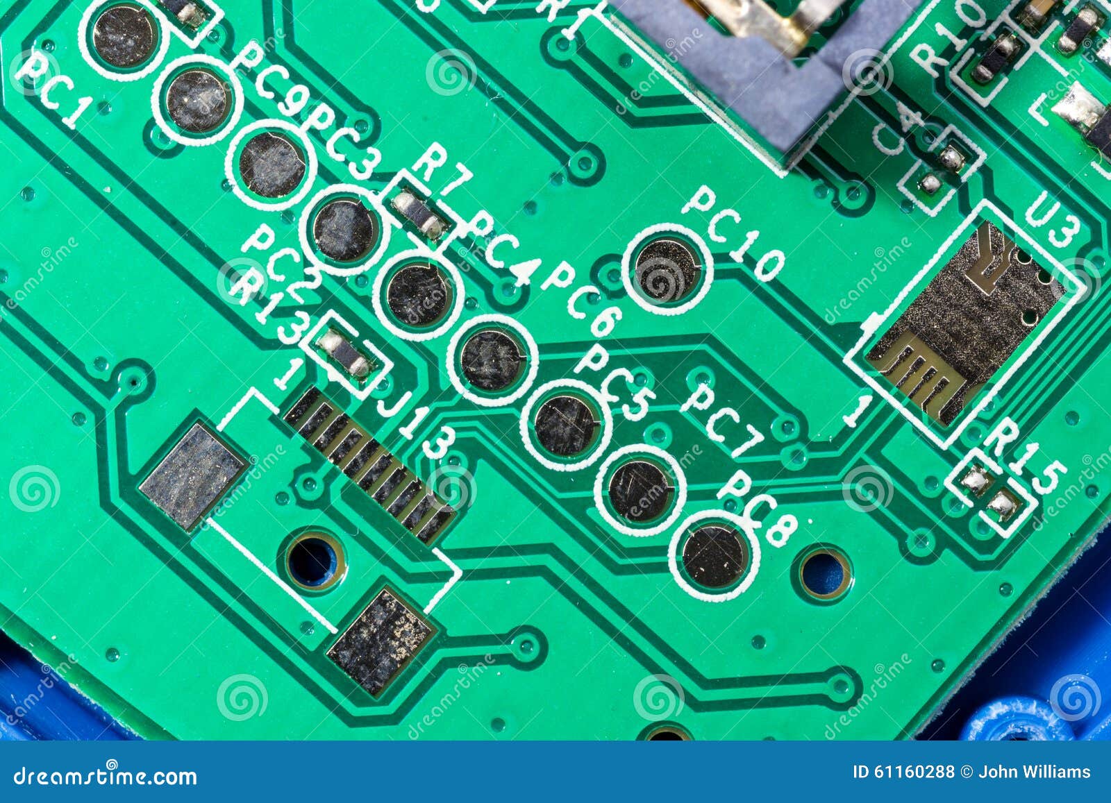 Macro Closeup of a Green PCB Board Stock Photo - Image of information ...