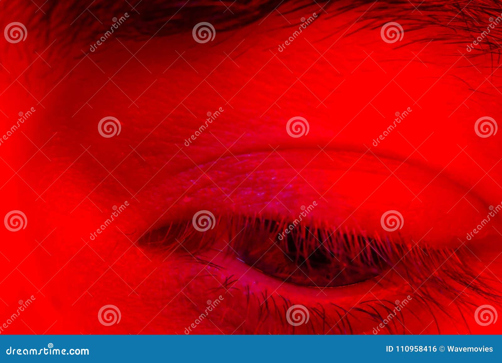 Macro Closeup on Man Eye Looking Down with Sad Expression Stock Photo ...