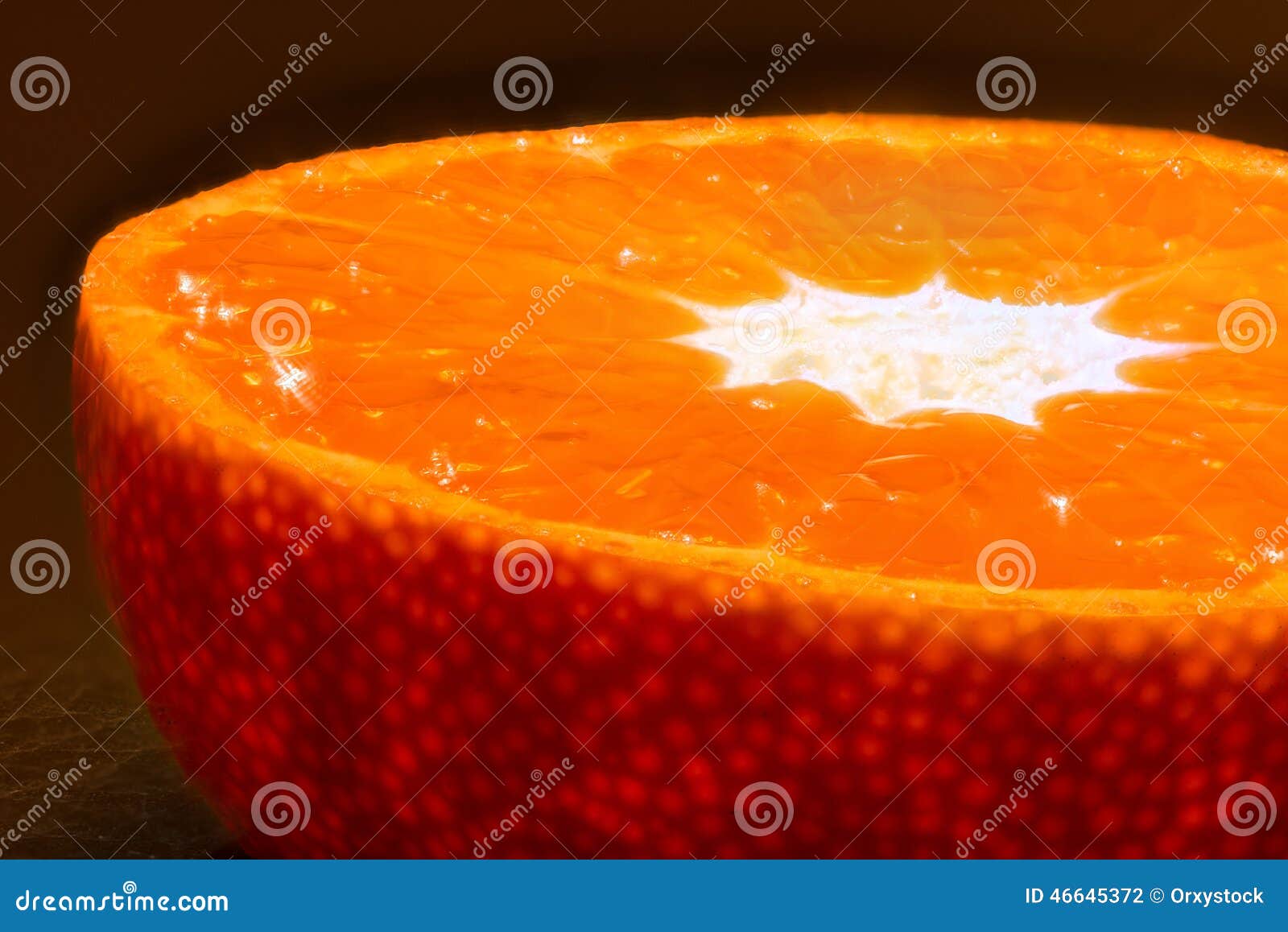 Macro Closeup of a Mandarin Cut in Half Stock Photo - Image of natural ...