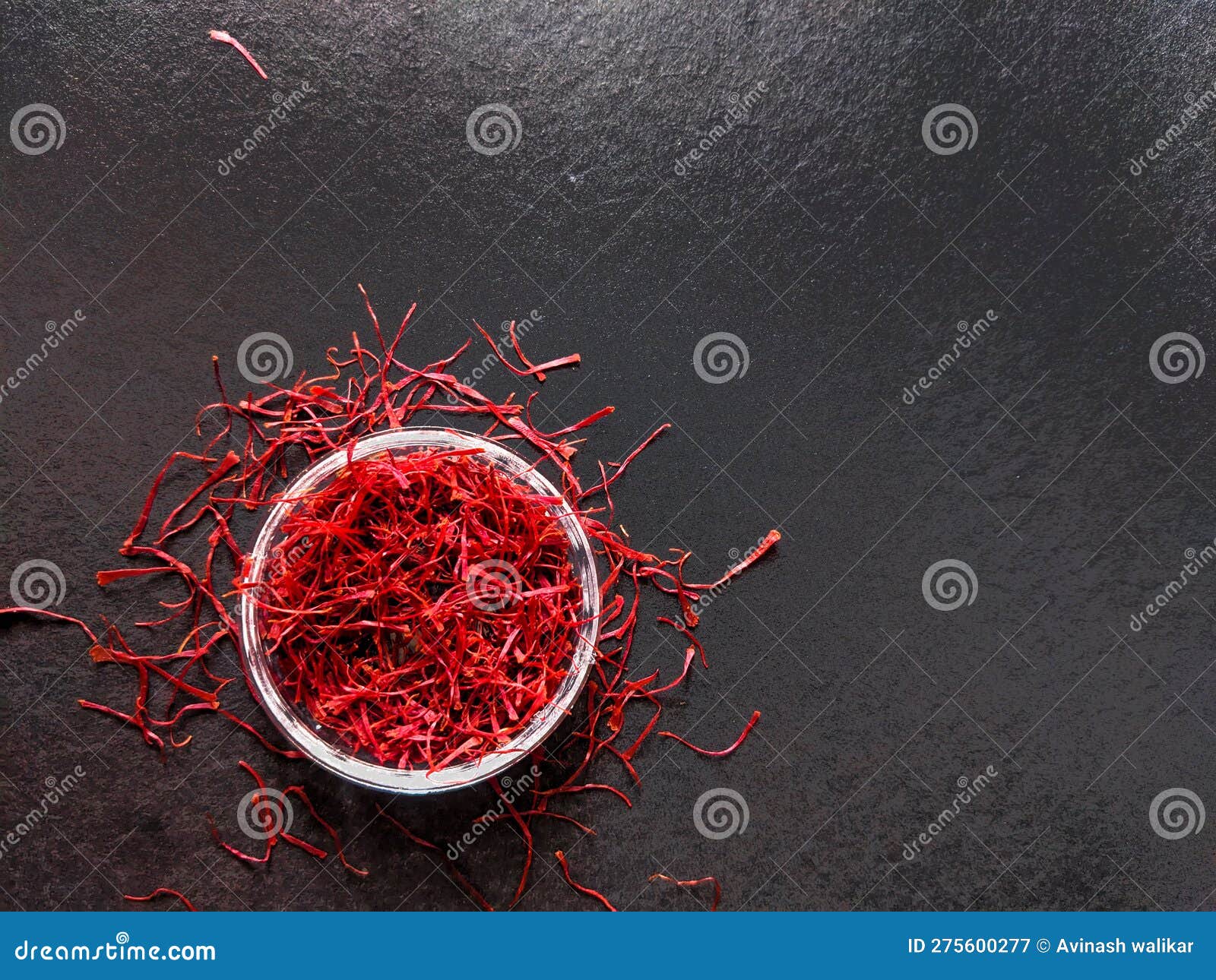 The Macro Closeup Picture of Saffron Kept on a Dark Background Stock ...