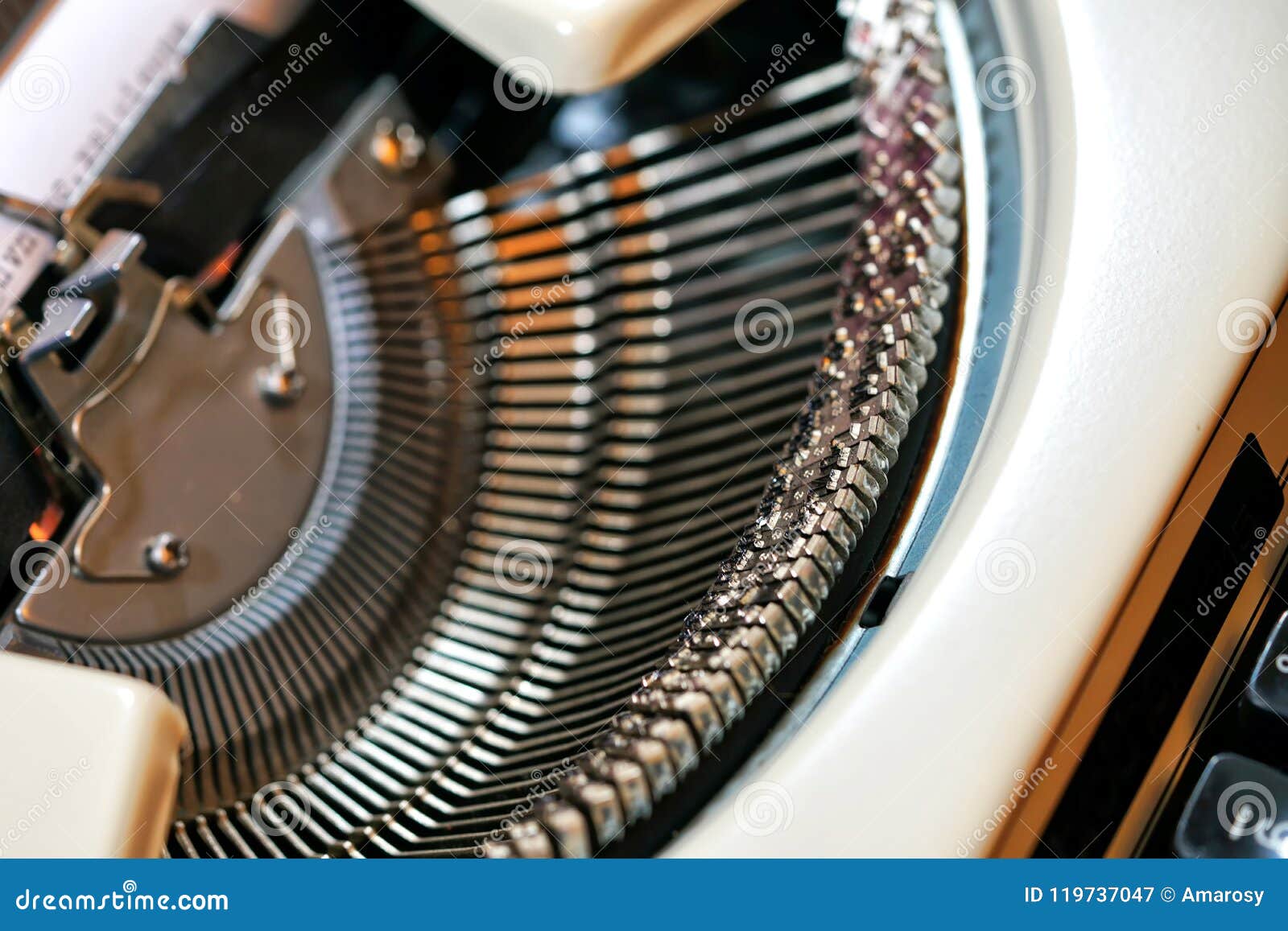 Macro Closeup of Typewriter Keys and Keyboard Stock Image - Image of ...