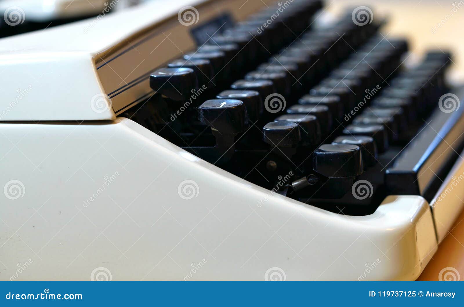 Macro Closeup of Typewriter Keys and Keyboard Stock Image - Image of ...