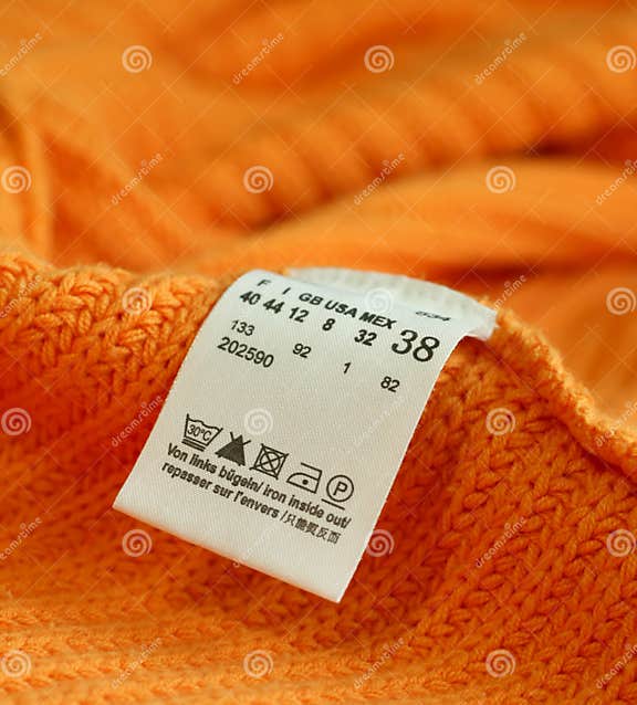 Macro of clothing label stock photo. Image of manual, square - 9702884