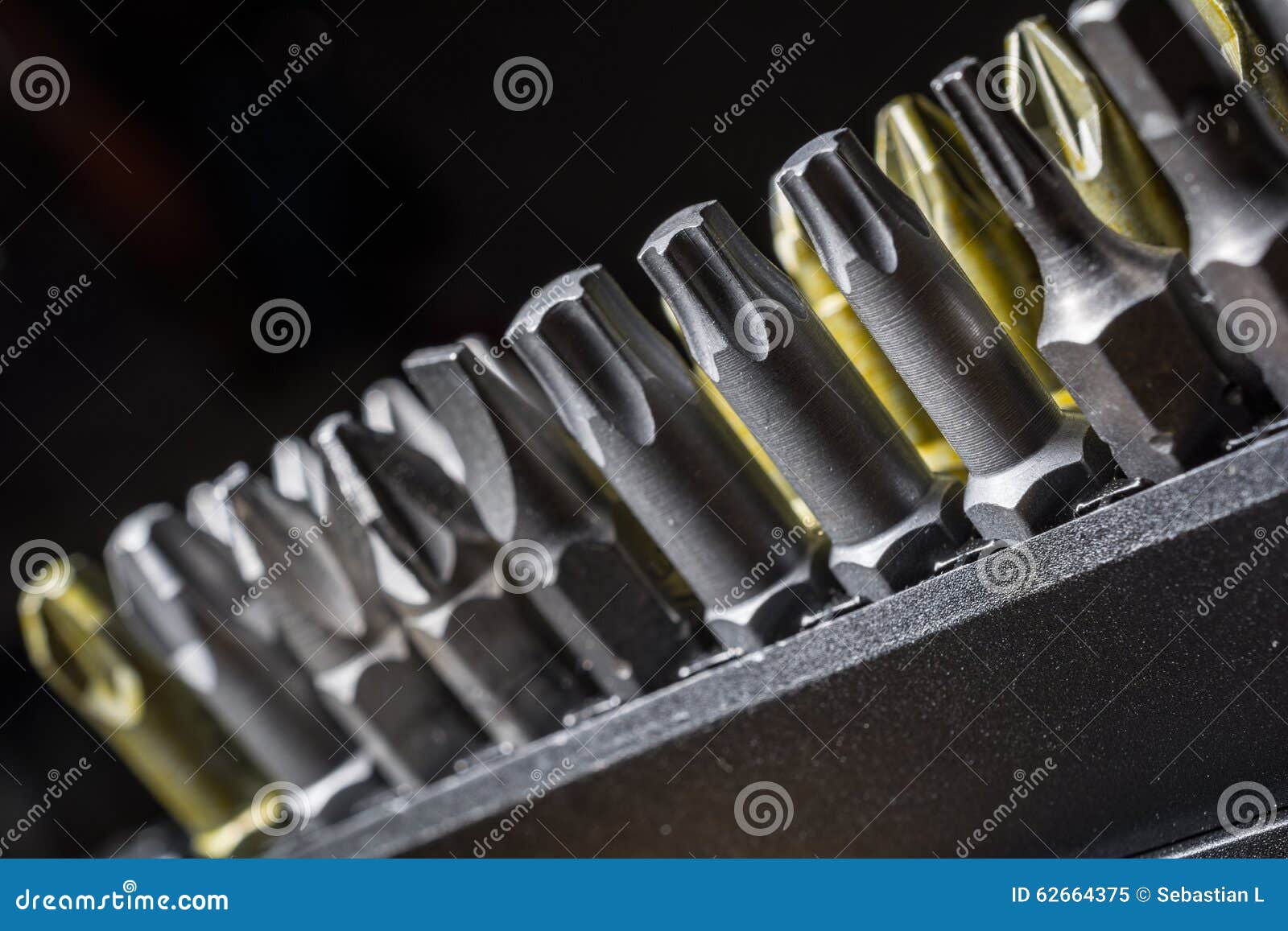 Macro Collection of Phillips, Torx, Star and Slotted Bits 6 Stock Image ...