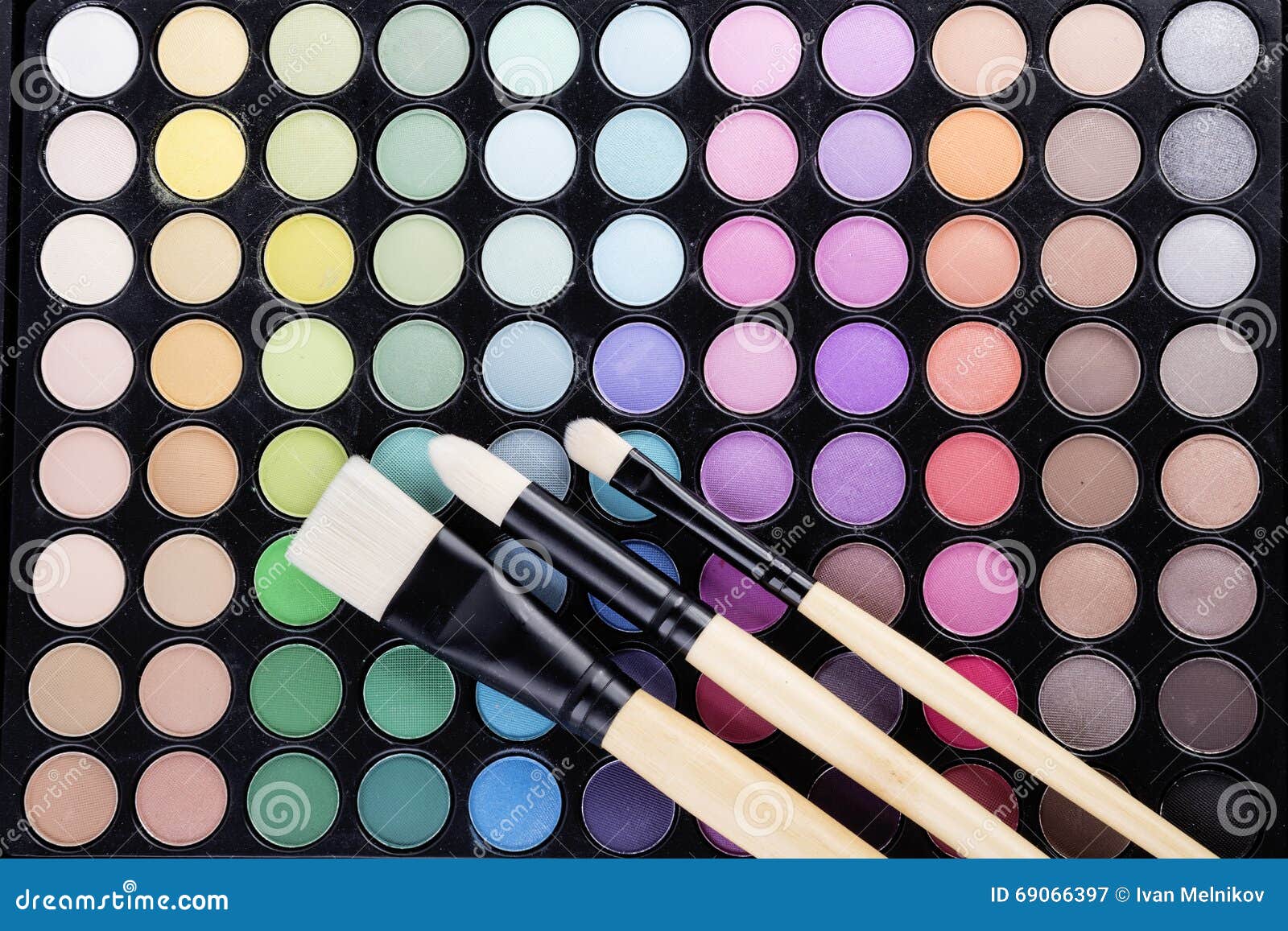 Macro Color Palette and Brushes Stock Image - Image of design, painter ...