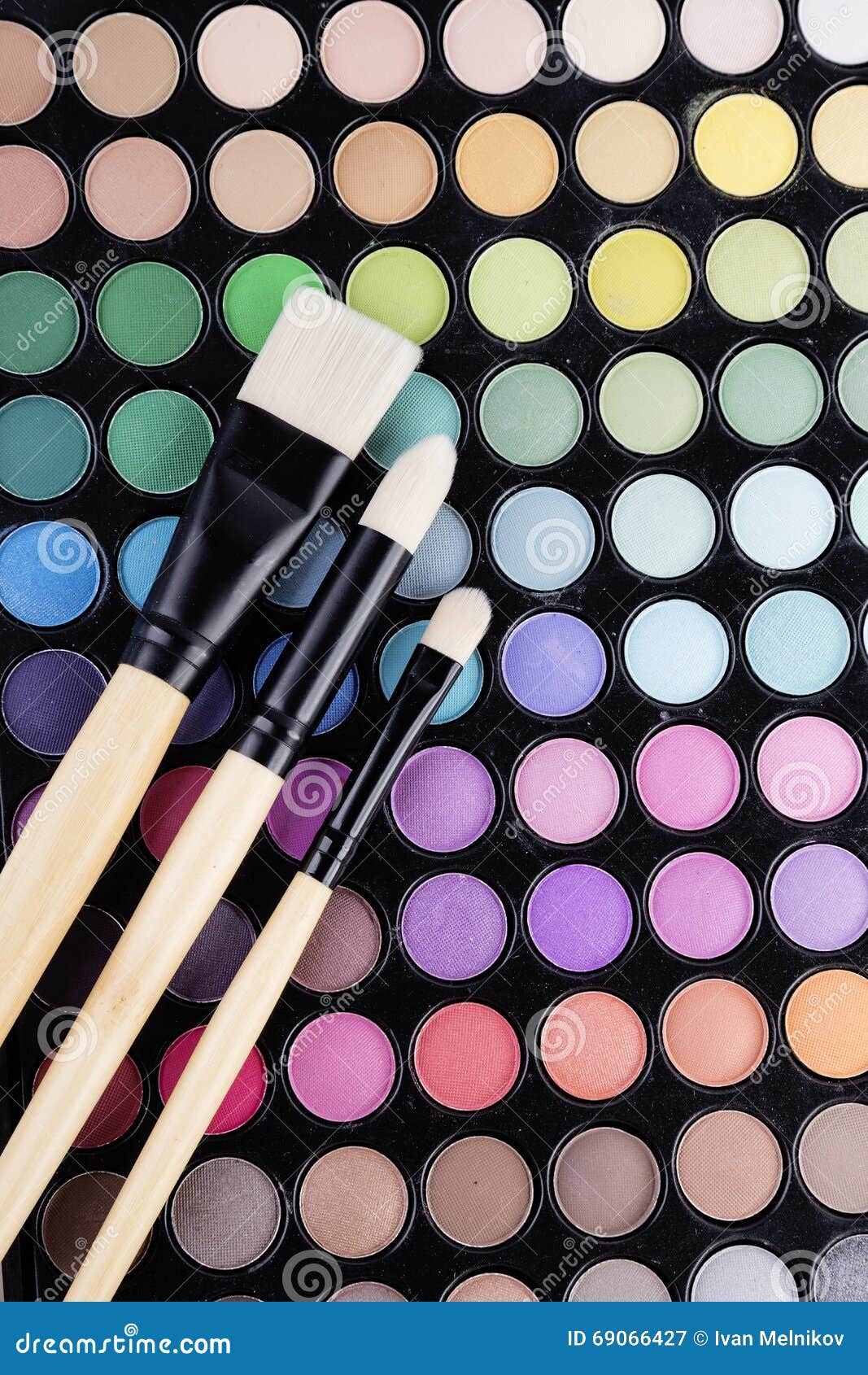 Macro Color Palette and Brushes Stock Image - Image of bright, palette ...