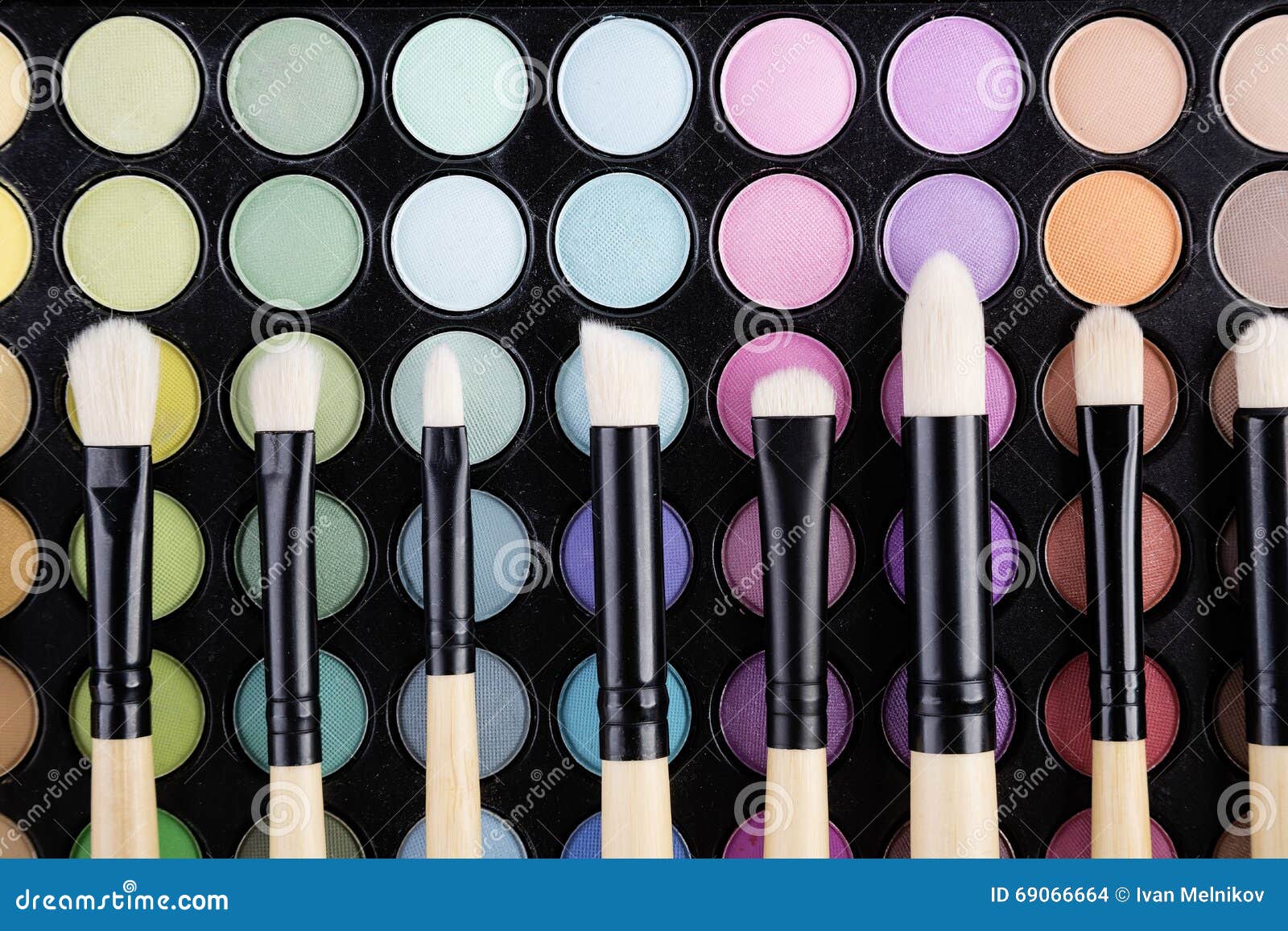 Macro Color Palette and Brushes Stock Photo - Image of paper ...