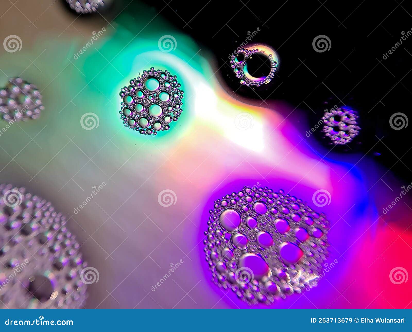 Macro Colorful Soap Bubbles Gradient Abstract Background Blue Pink ...
