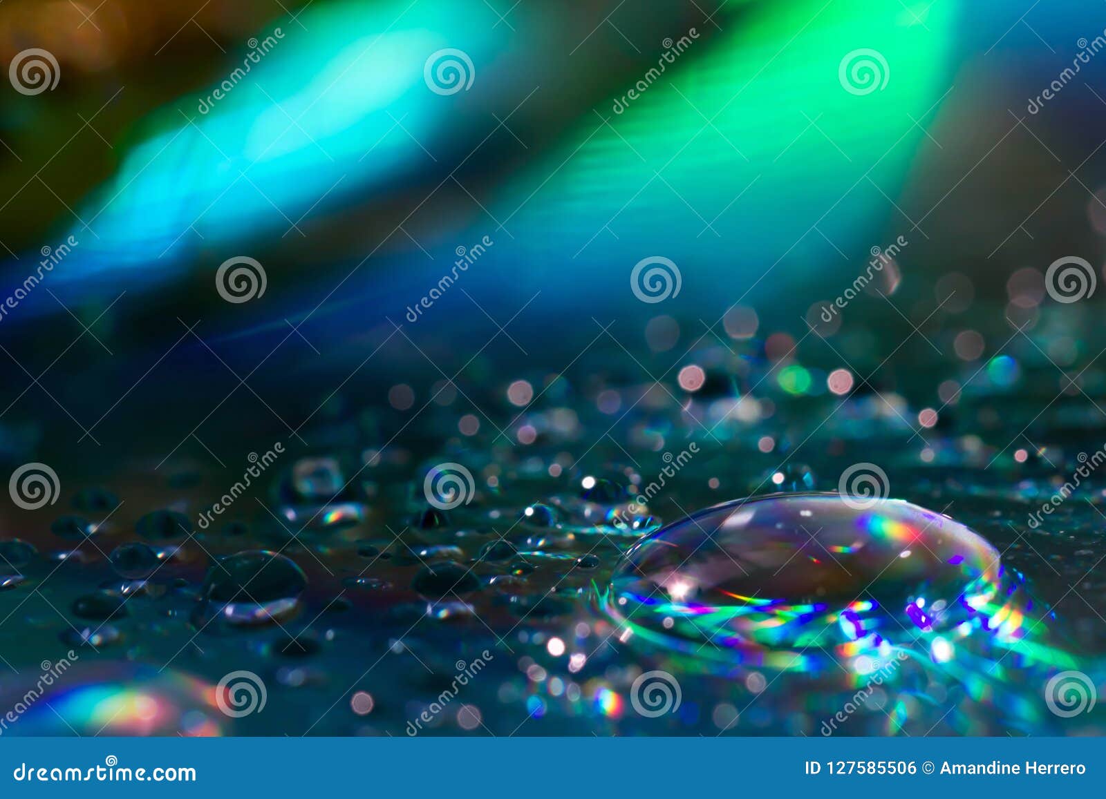 Macro Colors Photography of Water on a Compact Disk Stock Photo - Image ...
