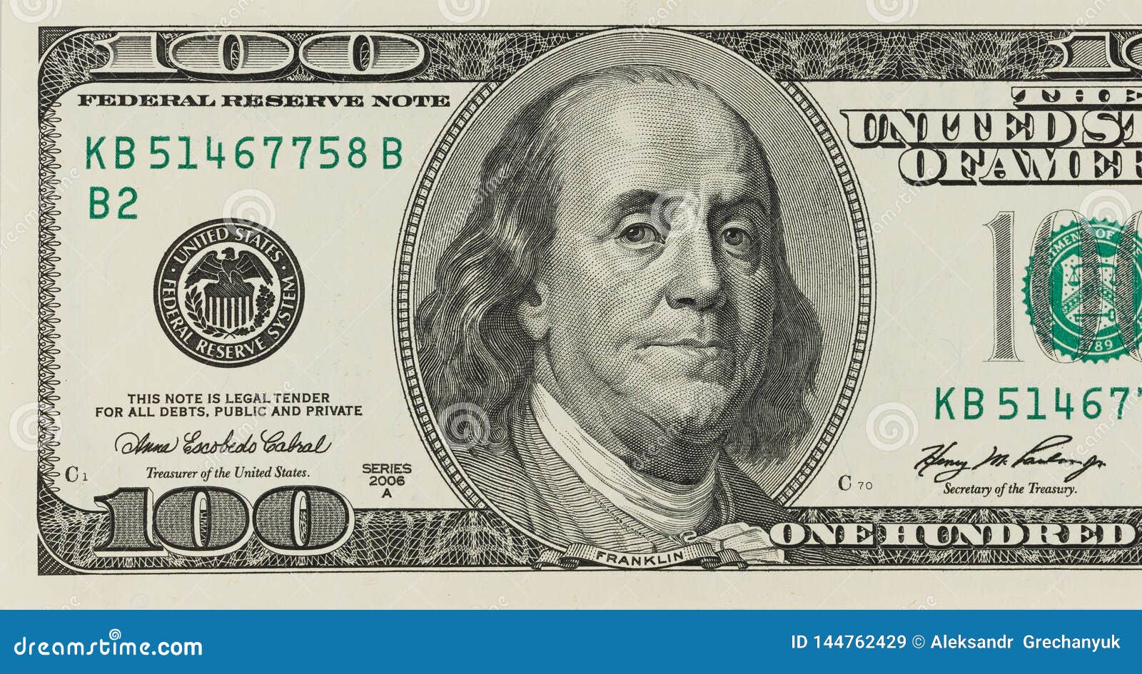 Macro Colpo Dei 100 Dollari Immagine Stock - Immagine di valuta ...