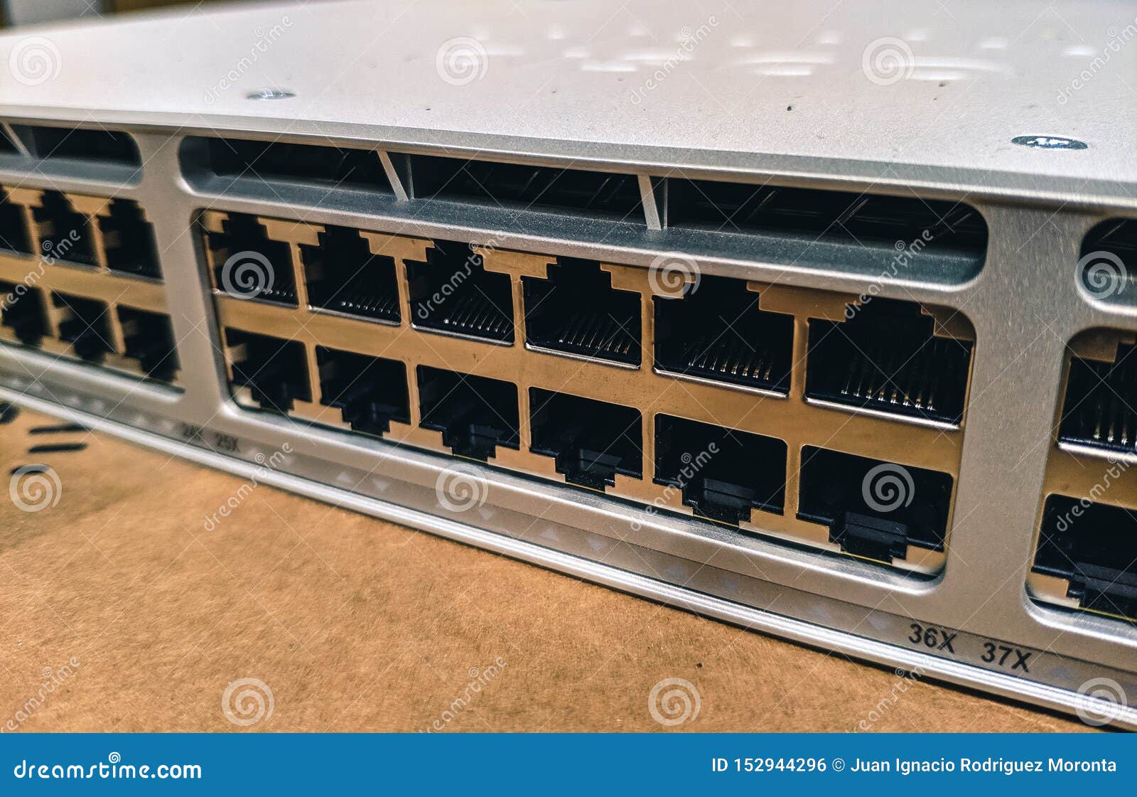 Macro Communication Rack Photo, Data Wiring Jacks Stock Photo - Image ...