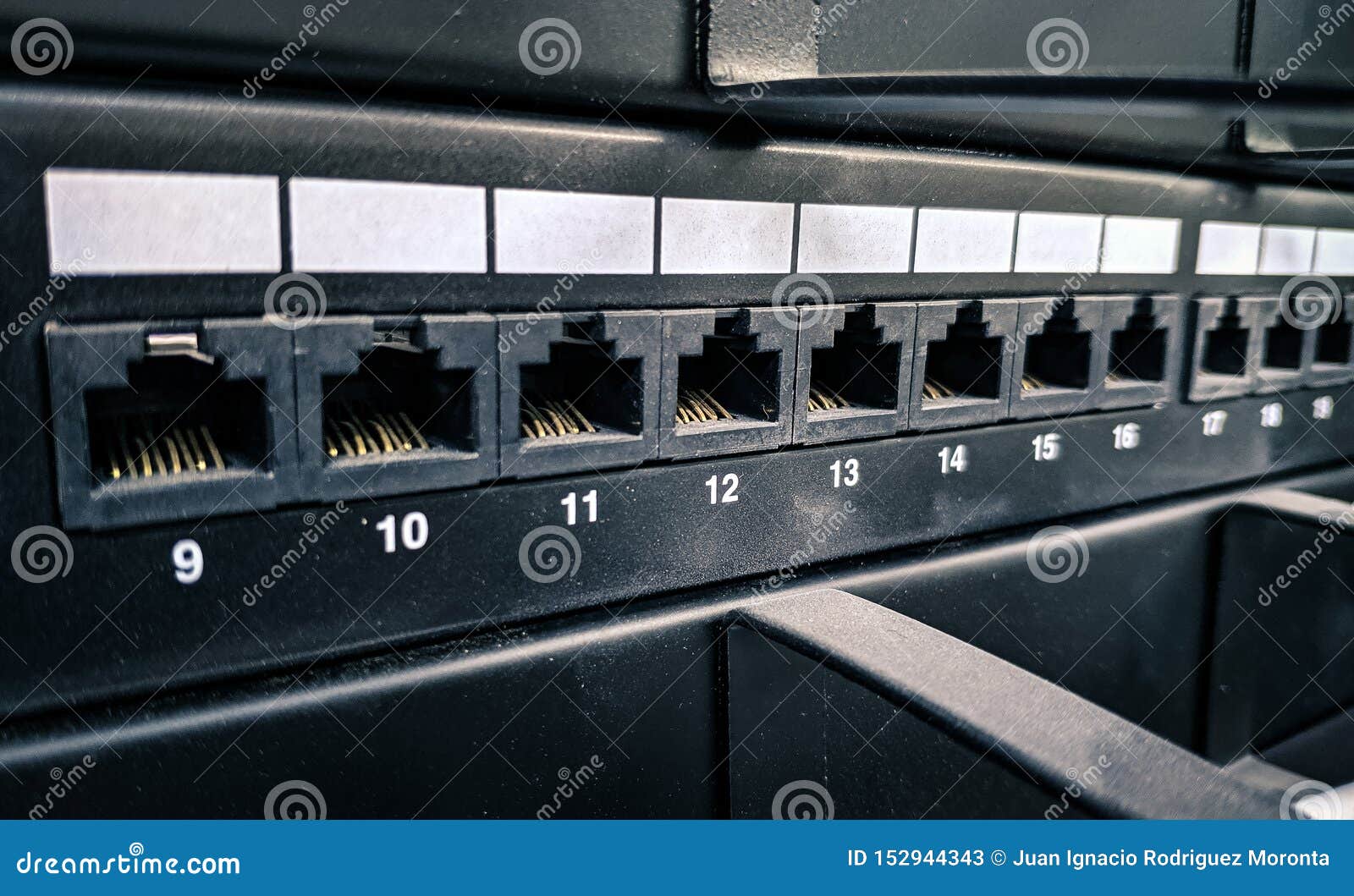Macro Communication Rack Photo, Data Wiring Jacks Stock Image - Image ...