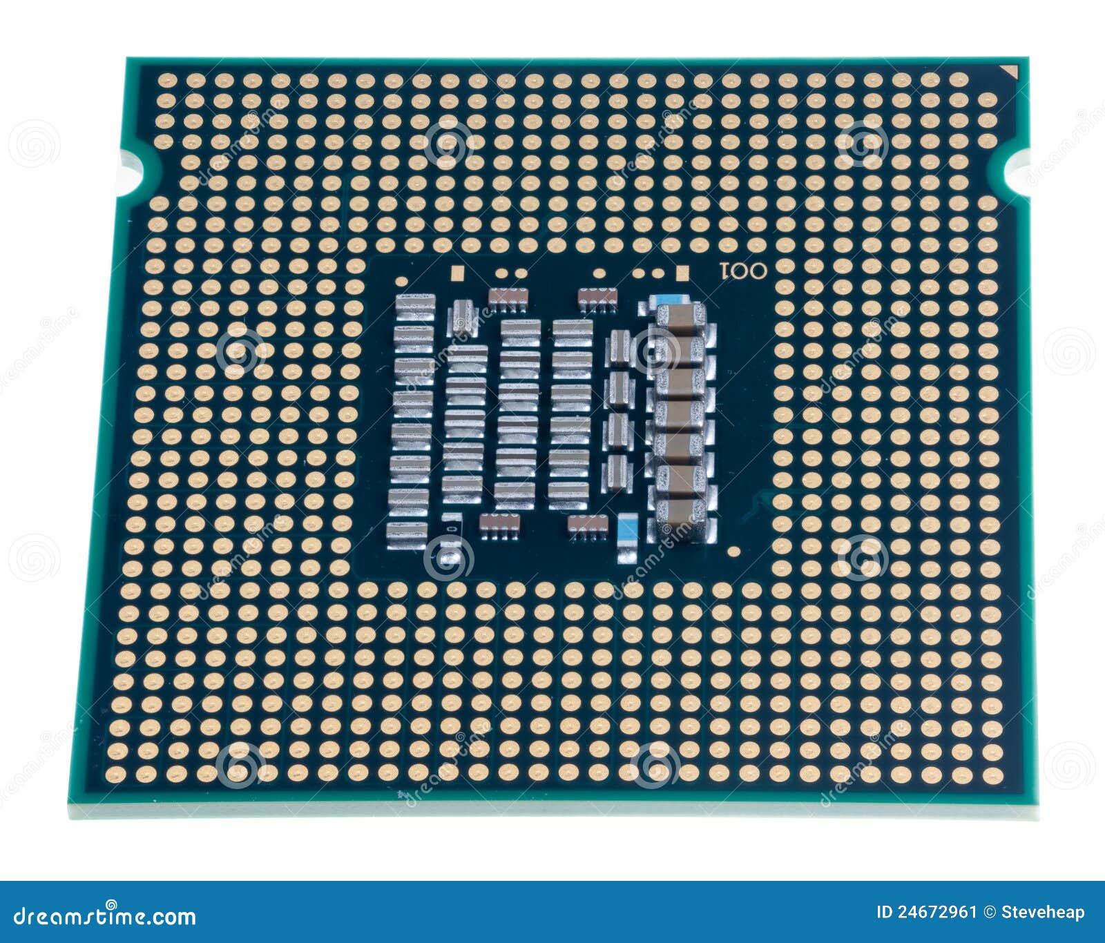 Close-up Processer Electronic Chipset On Motherboard With Dust Stock ...
