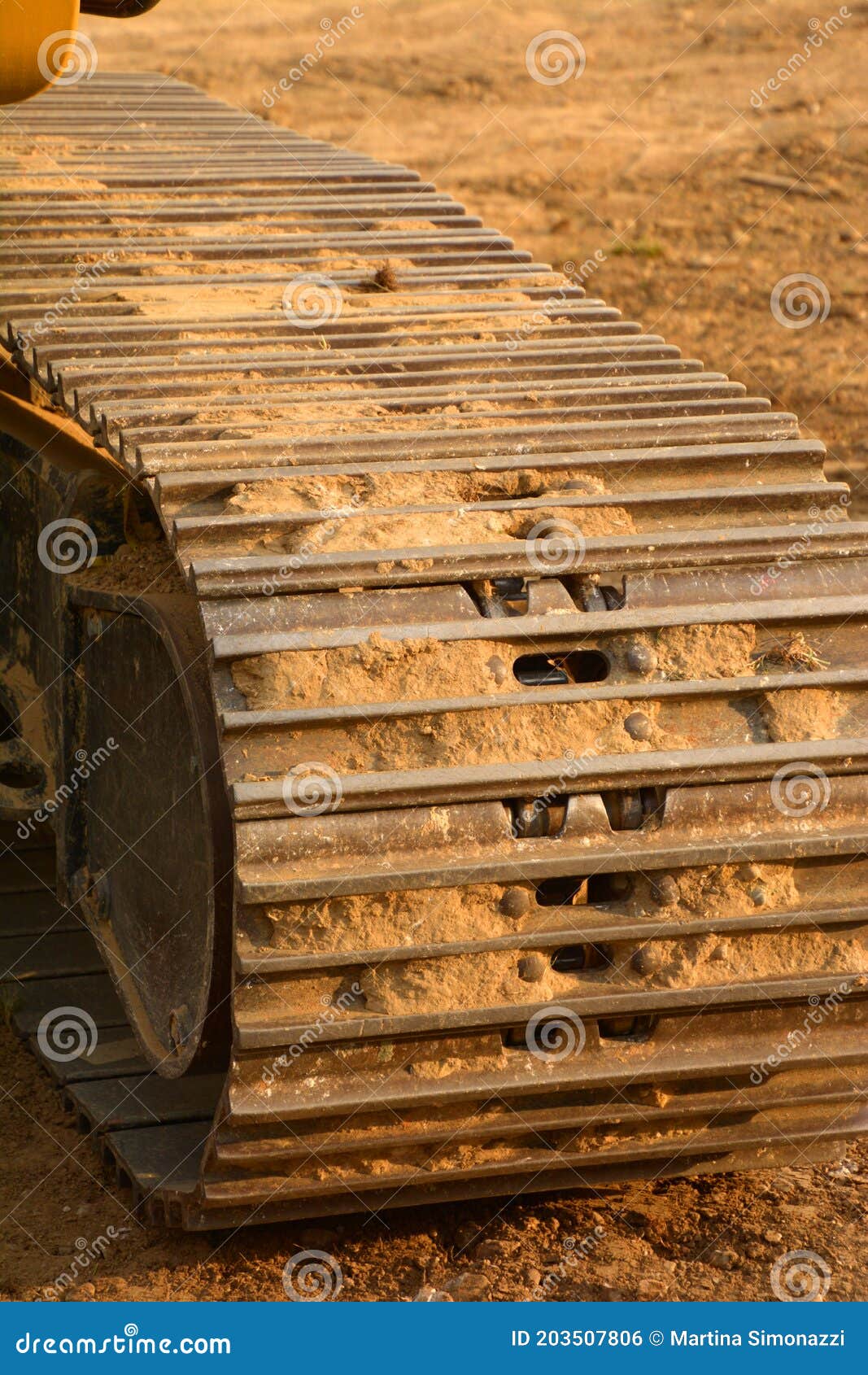 Macro of the Continuous Tracks of a Big Bulldozer Stock Photo - Image ...