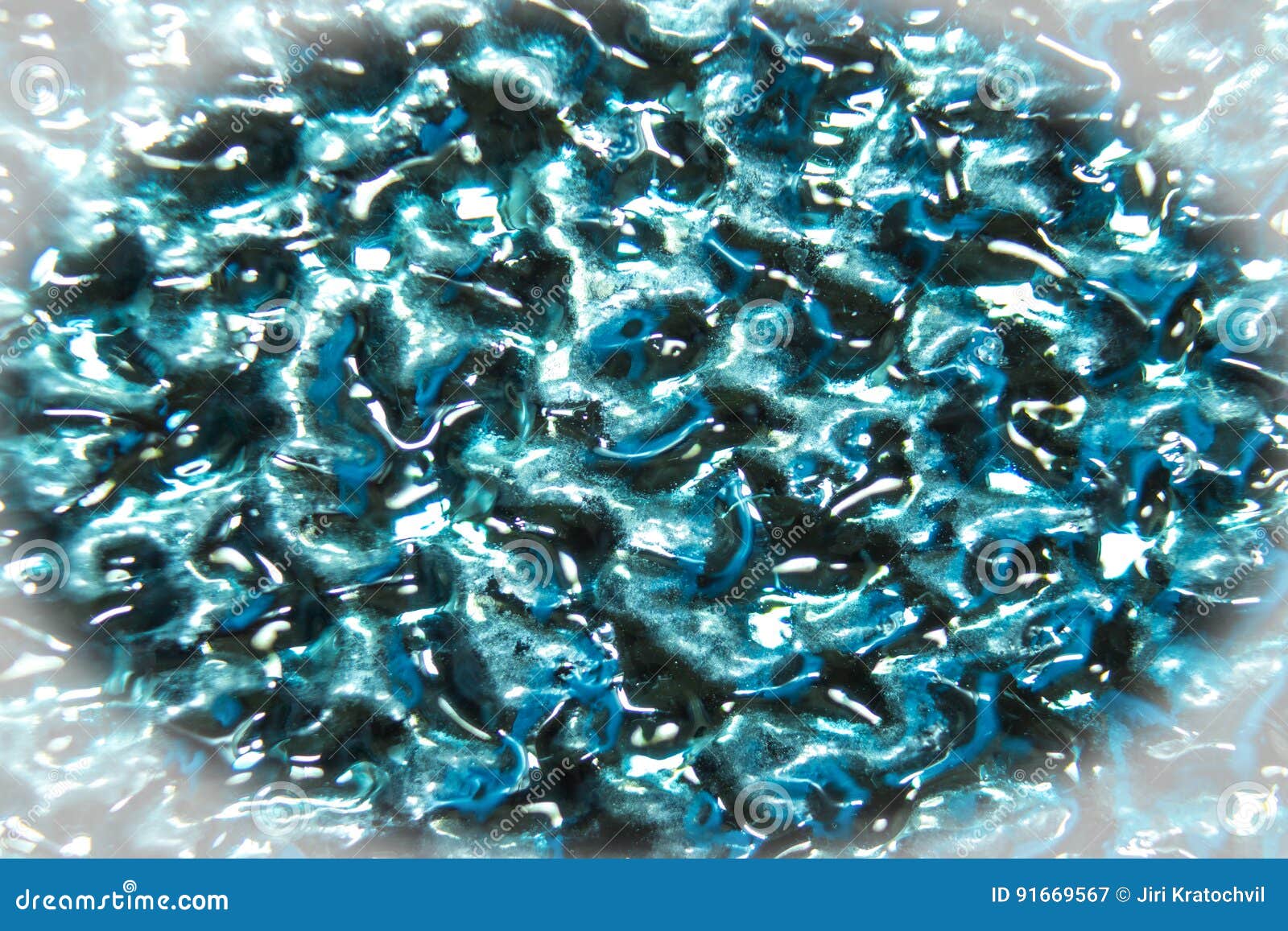 Macro of Cyan Glass of the Door in Vignette Stock Image - Image of ...