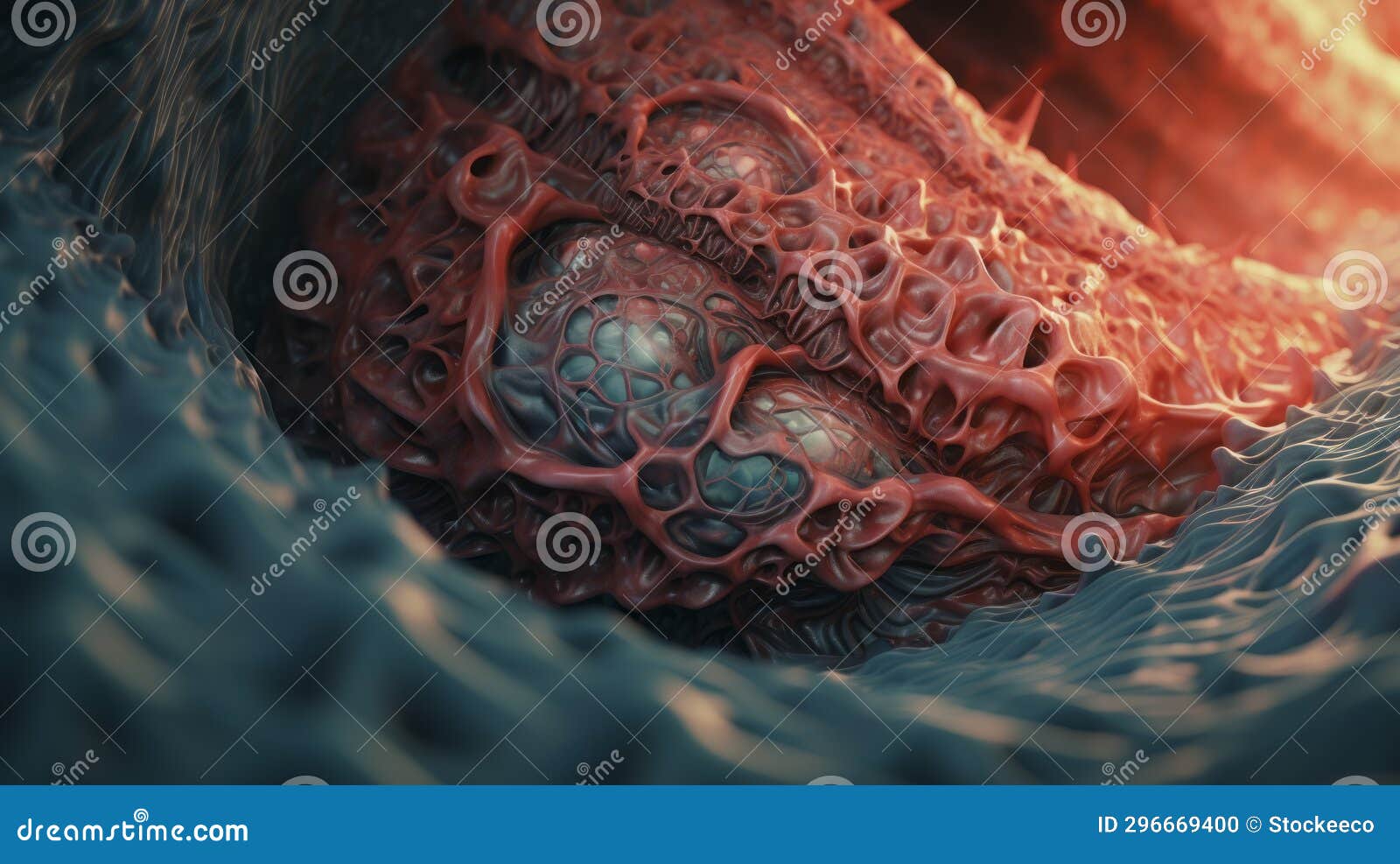 Macro 3d Cell Image with Realistic Tissue Rendering Stock Illustration ...