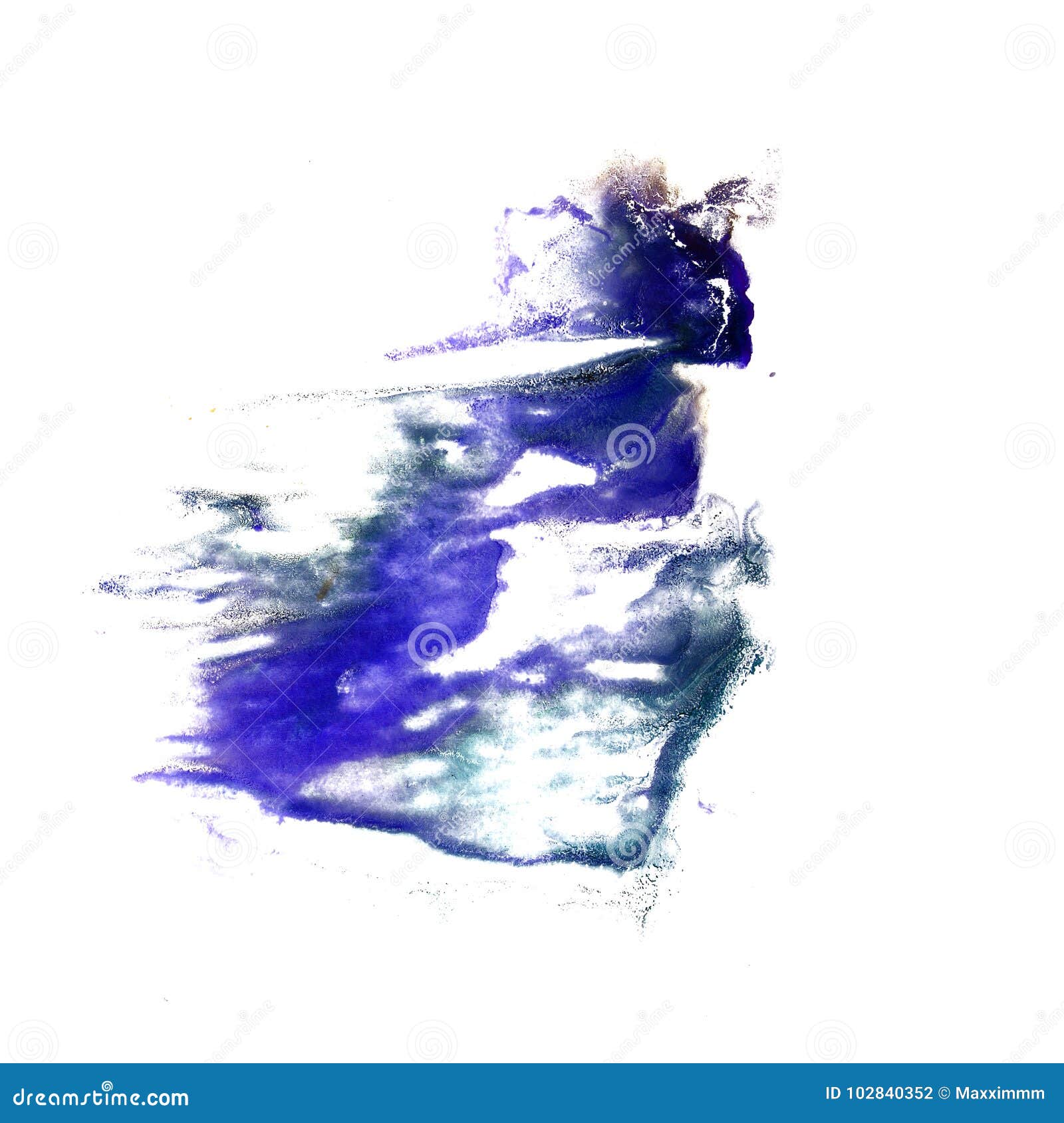 Macro Dark Blue, Black Spot Blotch Texture Isolated on a White Stock ...