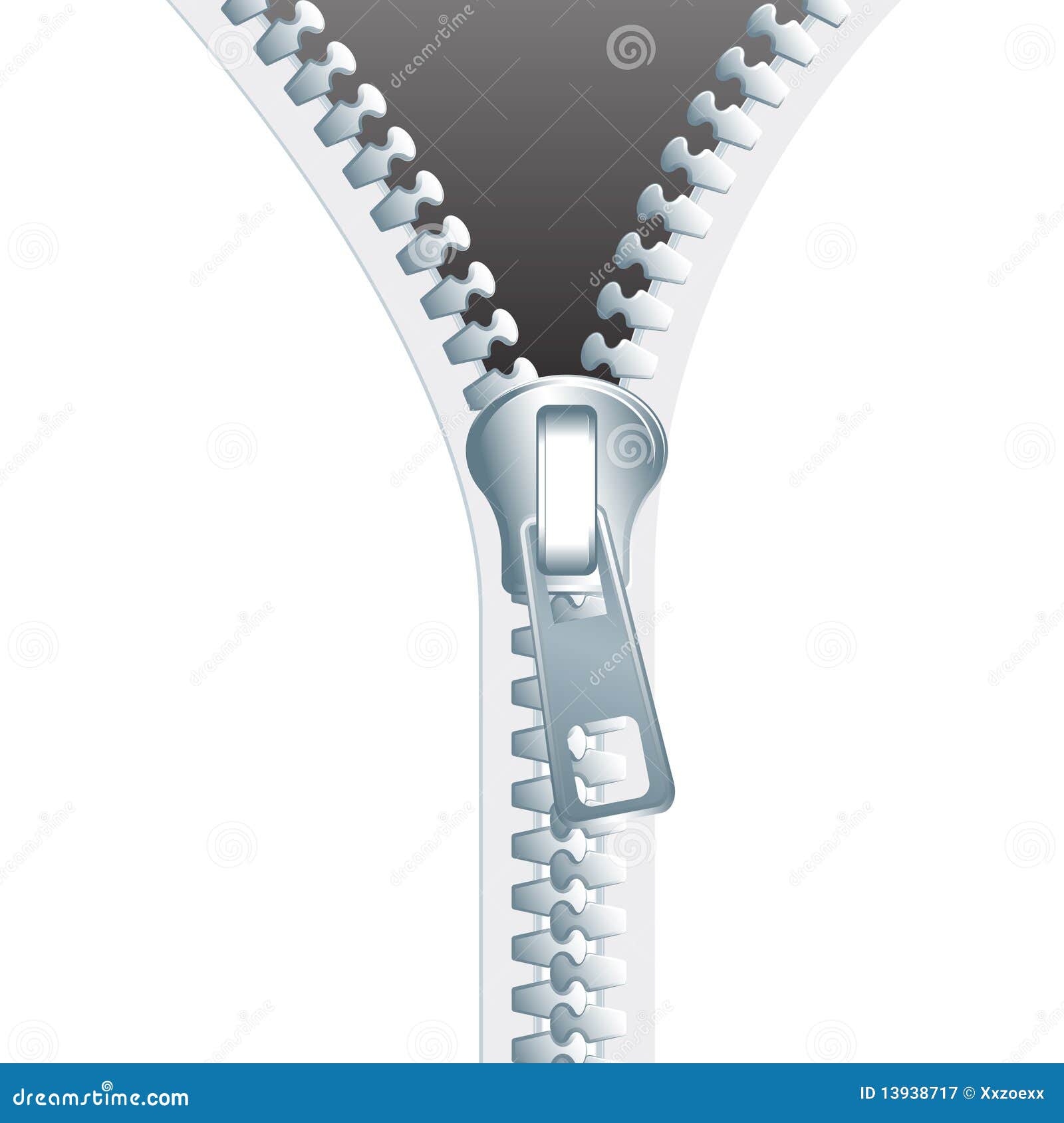 Macro De Cadena De Vestir Del Cierre Relámpago Ilustración del Vector ...