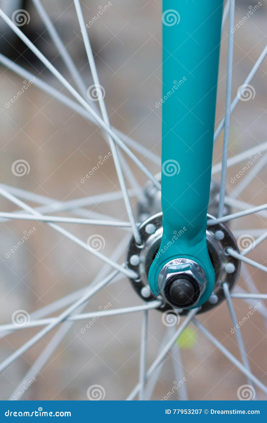 Macro Detail of an Colored Fork on a Fixie Bike Stock Image - Image of ...