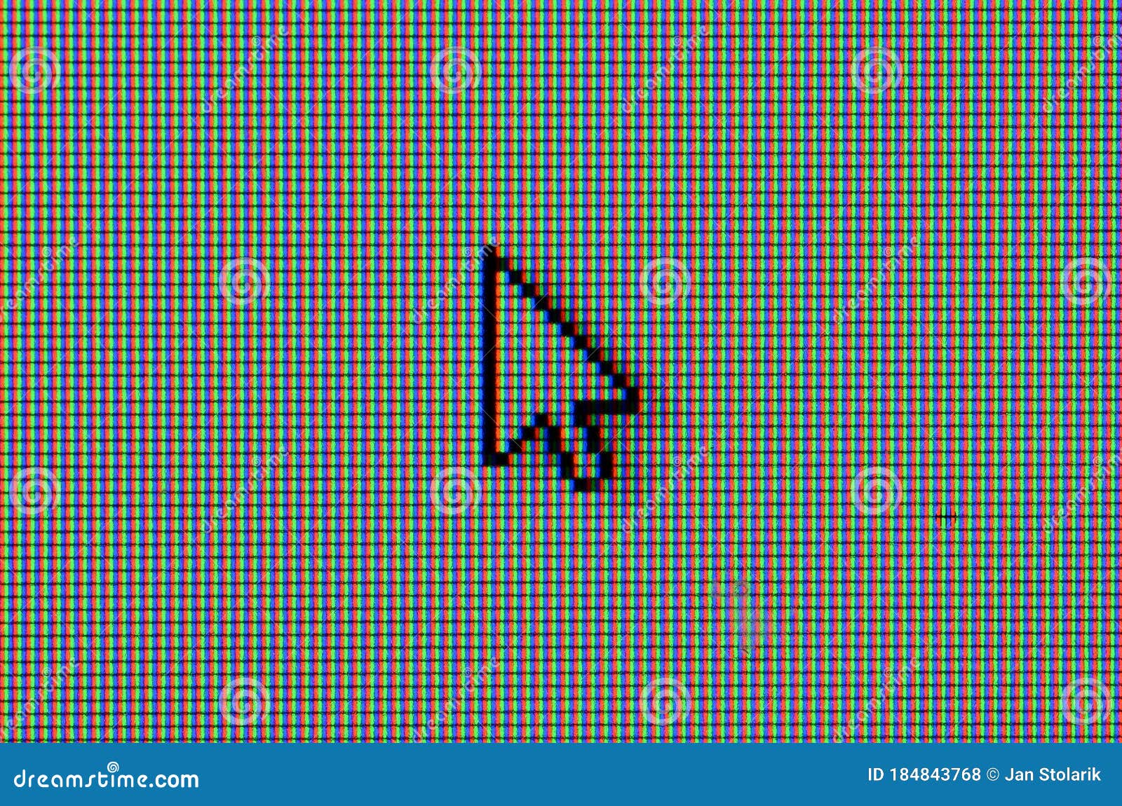 Macro Detail of Computer Cursor on the RGB Screen Stock Photo - Image ...