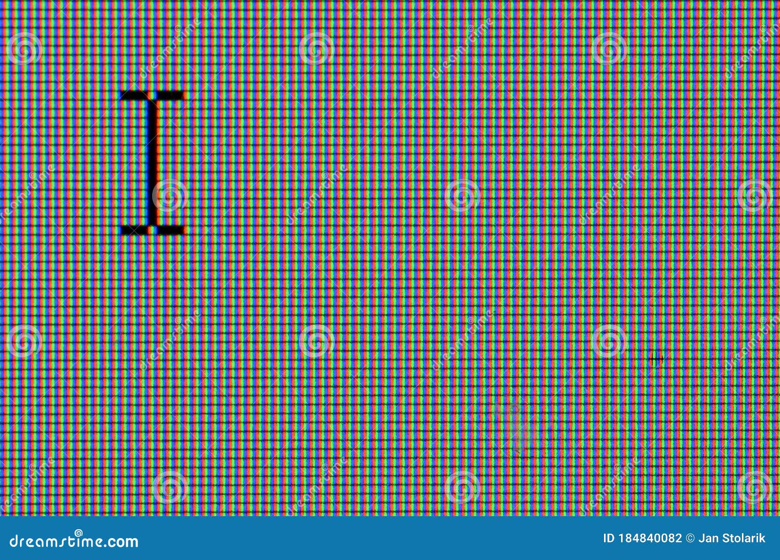 Macro Detail of Computer Text Cursor on the RGB Screen Stock Photo ...